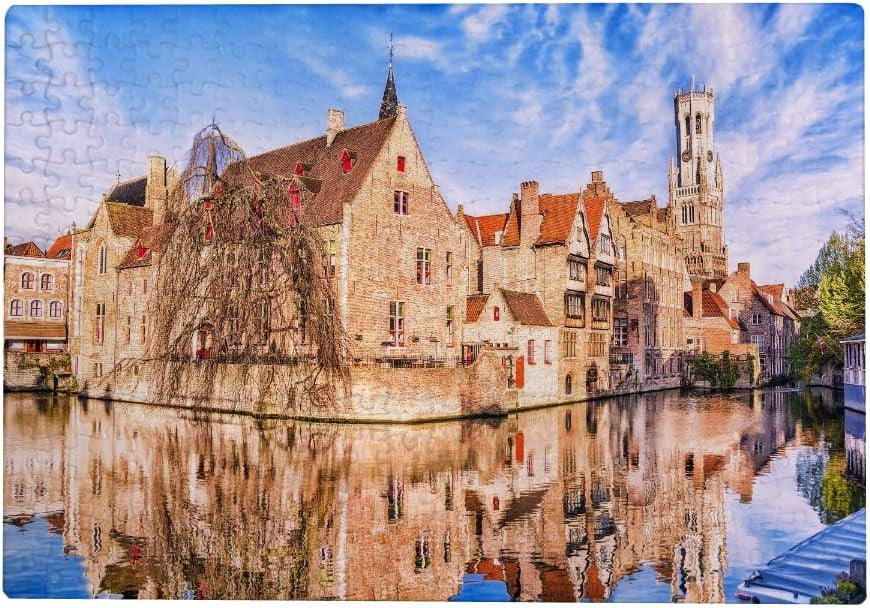 View of Canal Belgium Jigsaw Puzzles for Adults 500 Pieces Fun ...