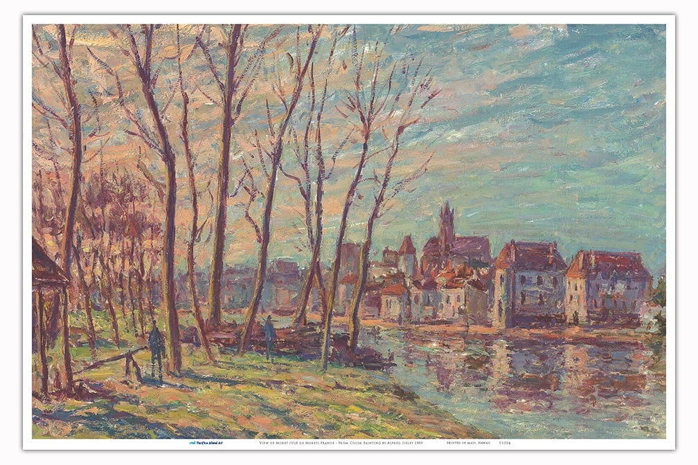 View of Moret (Vue de Moret) France - From an Original Color Painting ...