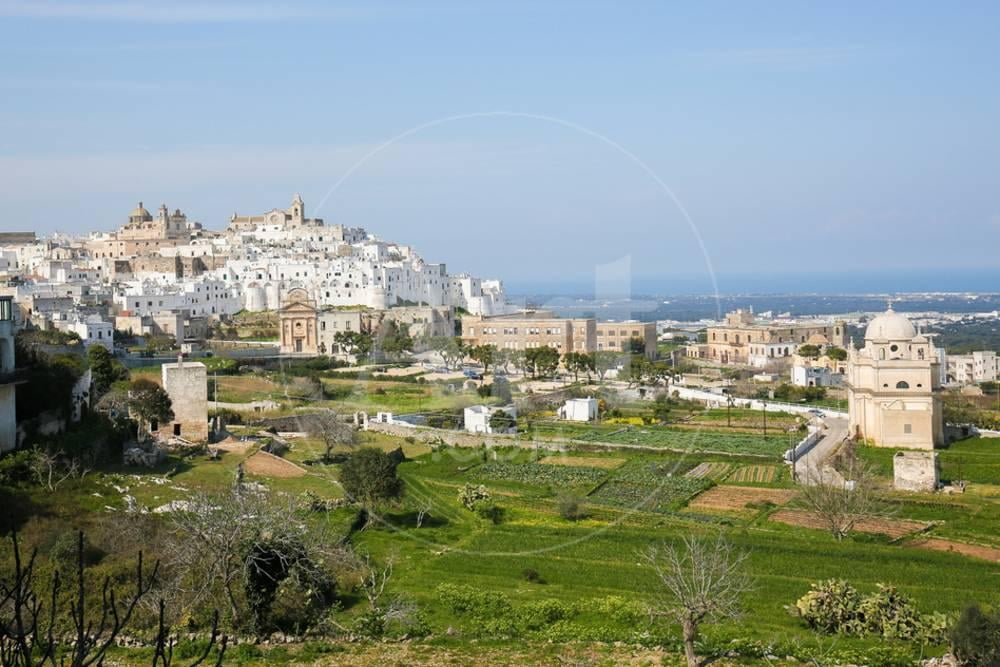 View on the Center of Ostuni, Puglia, Italy, Scenic Unframed ...
