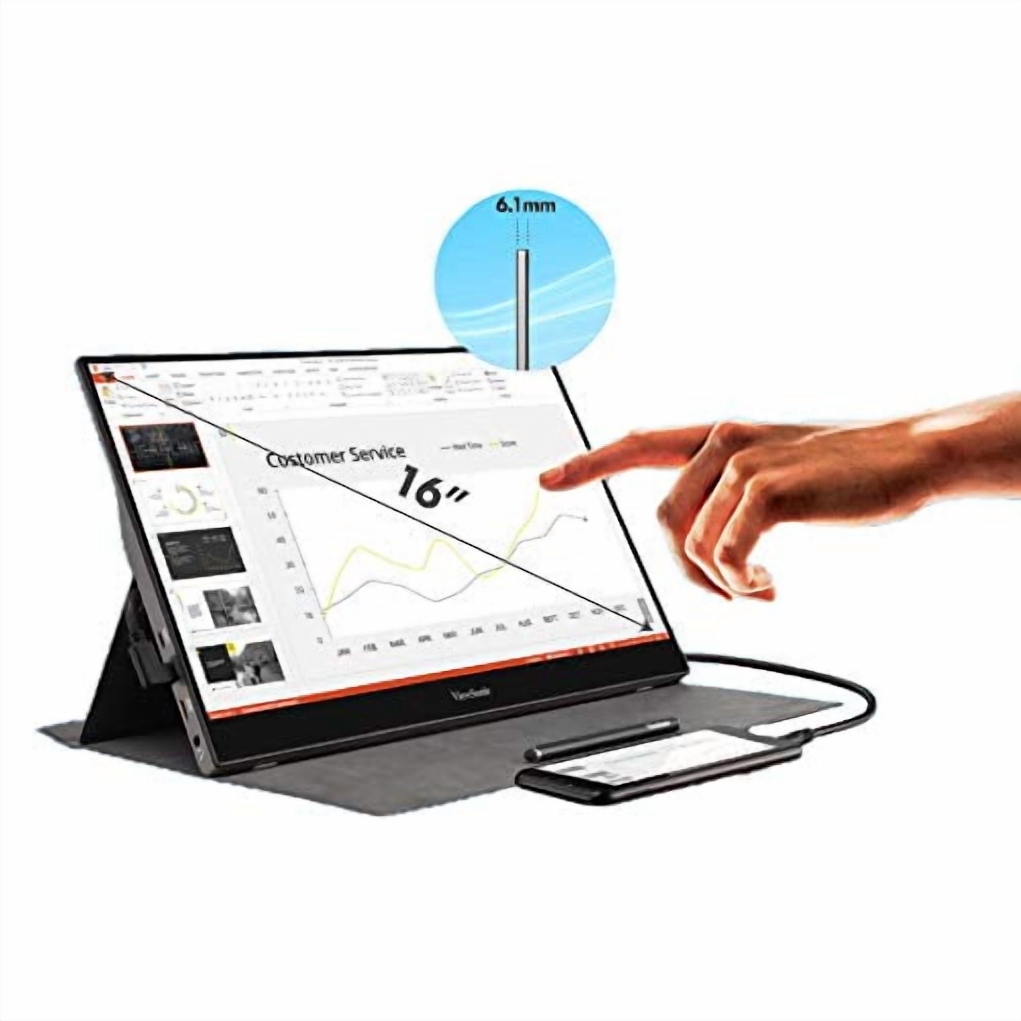 ViewSonic 15.6 Inch 1080p Portable Monitor with IPS Touchscreen, 2 Way ...