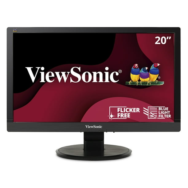ViewSonic LED Monitor Full HD 18.6"W x 8.3"D x 13.7"H Black VA2055SA ...
