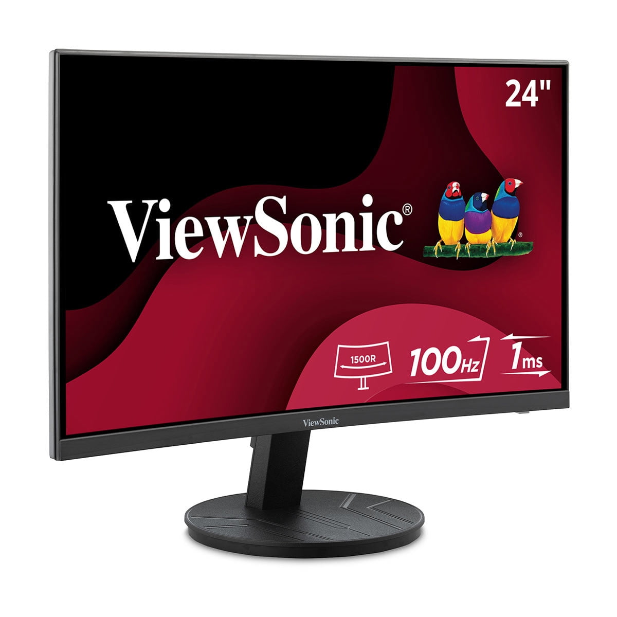 ViewSonic VA2416C 24" Full HD 1080p Frameless Curved Monitor with ...