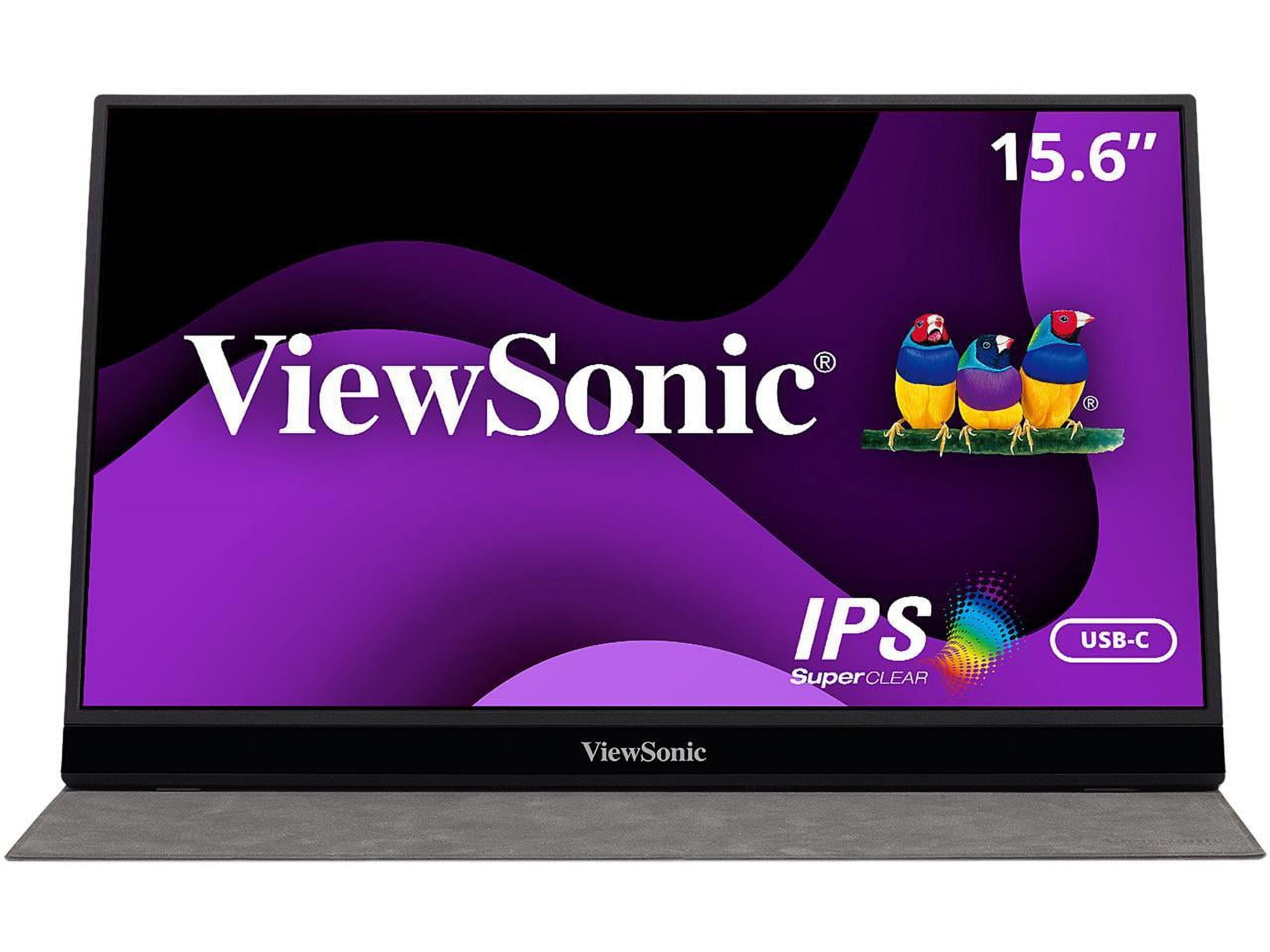 ViewSonic VG1655 15.6 Inch 1080p Portable Monitor with 2 Way Powered ...
