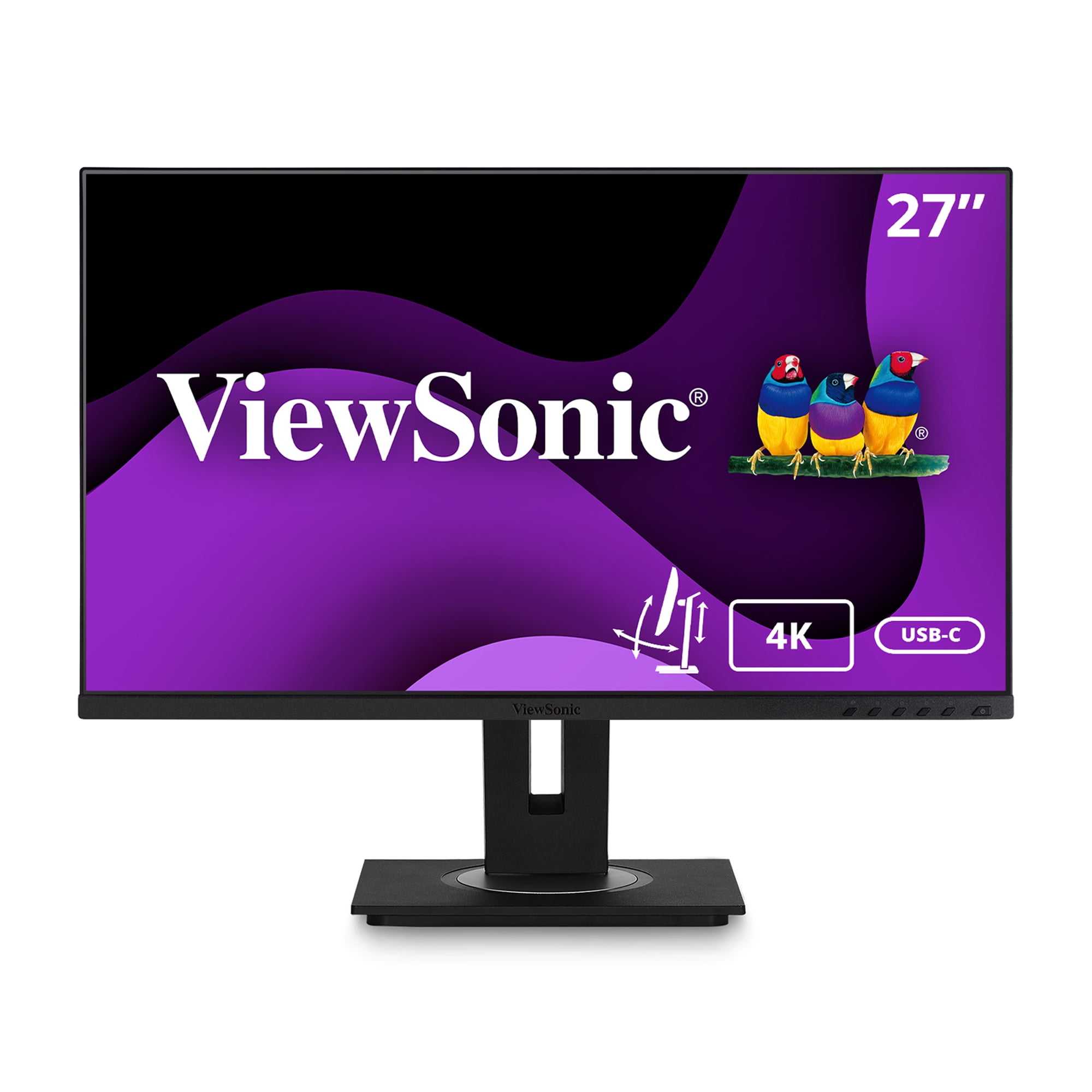 ViewSonic VG2756-4K 27 Inch IPS 4K Docking Monitor with Integrated USB ...