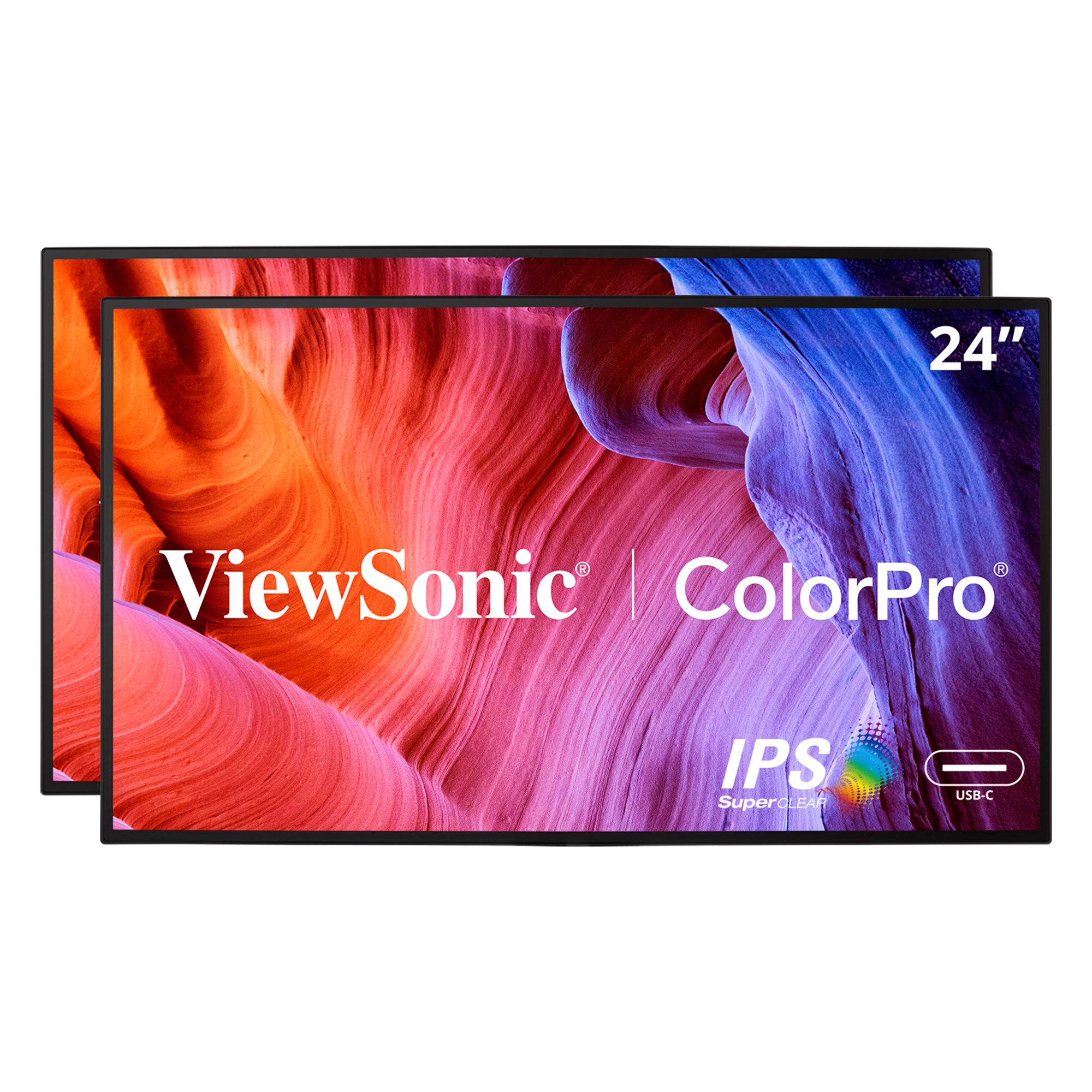 ViewSonic VP2468A_H2 24" Premium Dual Pack Head-Only IPS 1080p Monitor ...