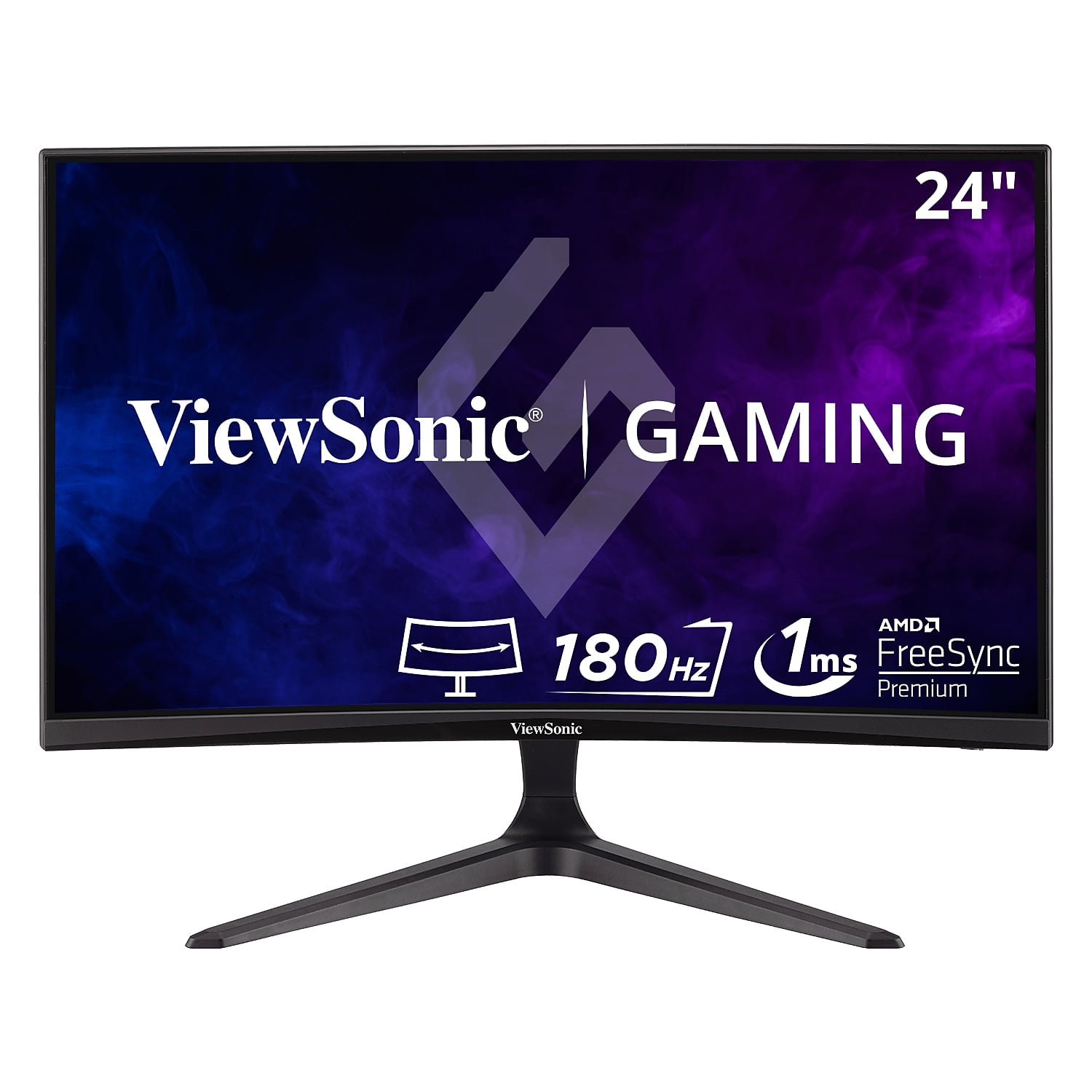 "ViewSonic VX2418C 24"" FHD Curved Gaming Monitor, 165Hz, 1ms, AMD ...