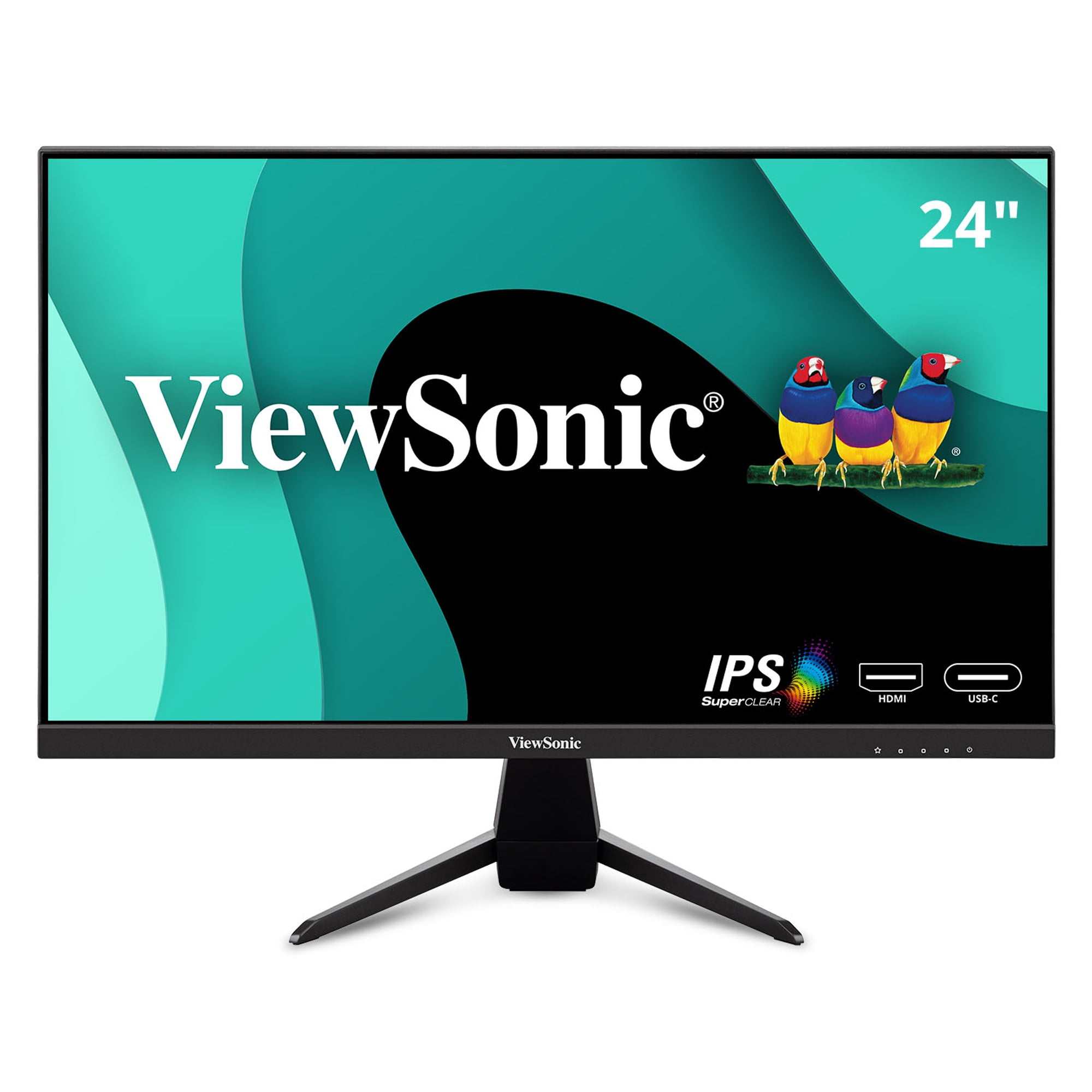 ViewSonic VX2467U 24 Inch 1080p Monitor with 65W USB C, Ultra-Thin ...