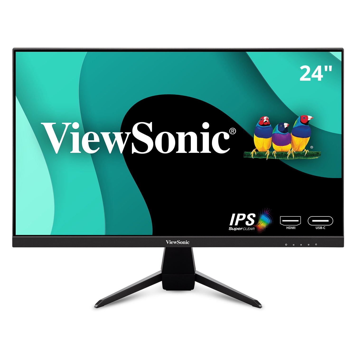 Pre-Owned ViewSonic VX2467U 24 Inch 1080p Monitor with 65W USB C, Ultra ...