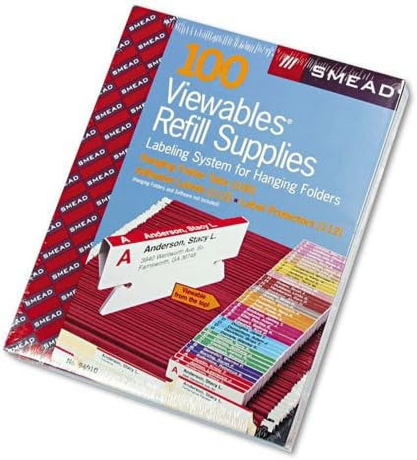 Viewables Color Labeling System, Pack Refill, 3 1/2 Inch, Assorted, 100 ...