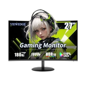 Suevery 27" Computer Monitor, FHD 1080P/100Hz Gaming Monitor, 1800R ...