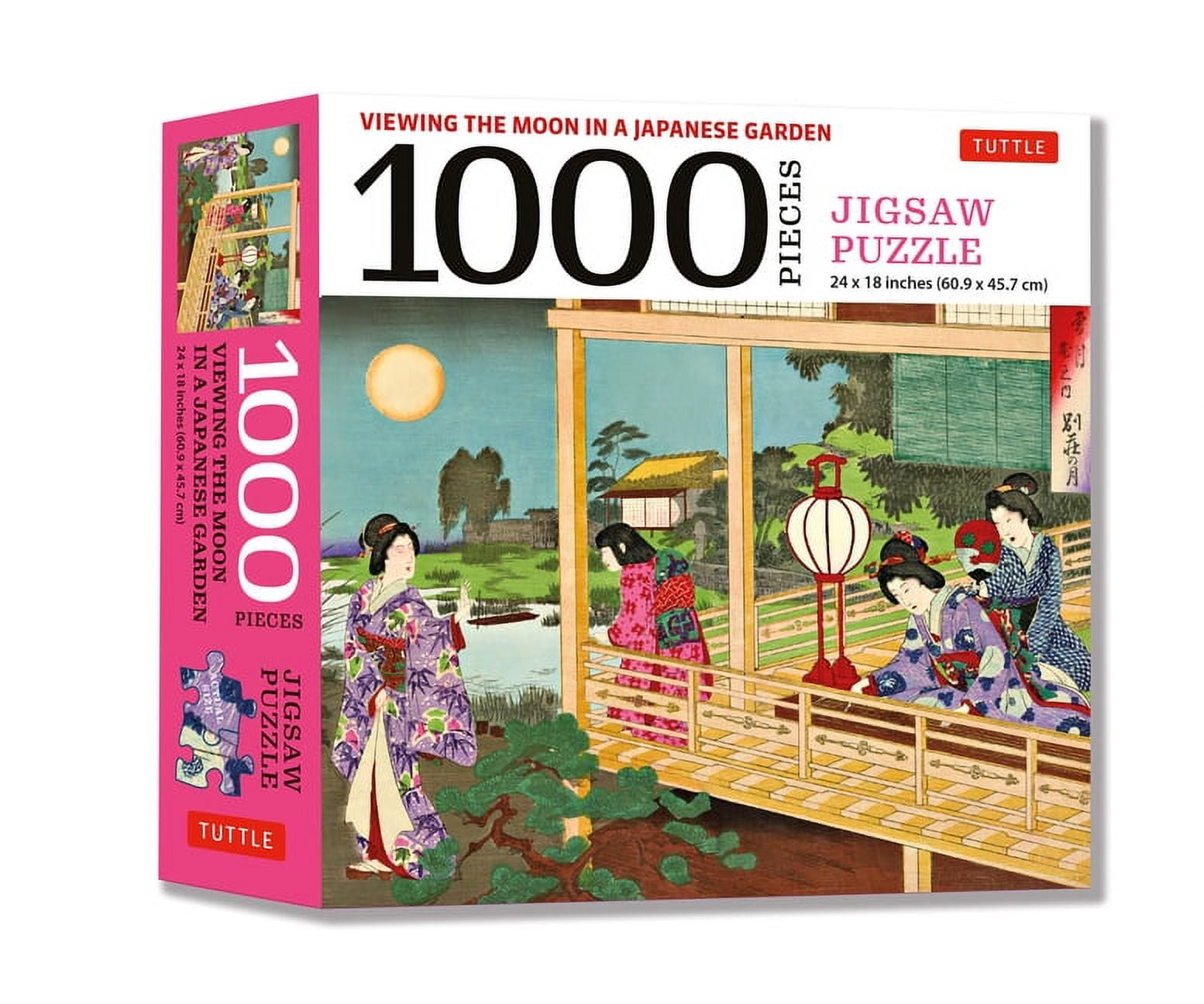 Viewing the Moon Japanese Garden- 1000 Piece Jigsaw Puzzle: Finished ...