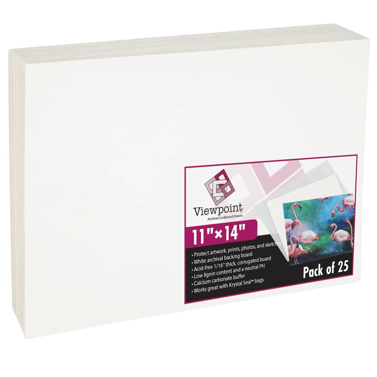 Viewpoint Foam Backing 11x14" 1/8 in Thick 25-Pack, Acid-Free Pre-Cut ...