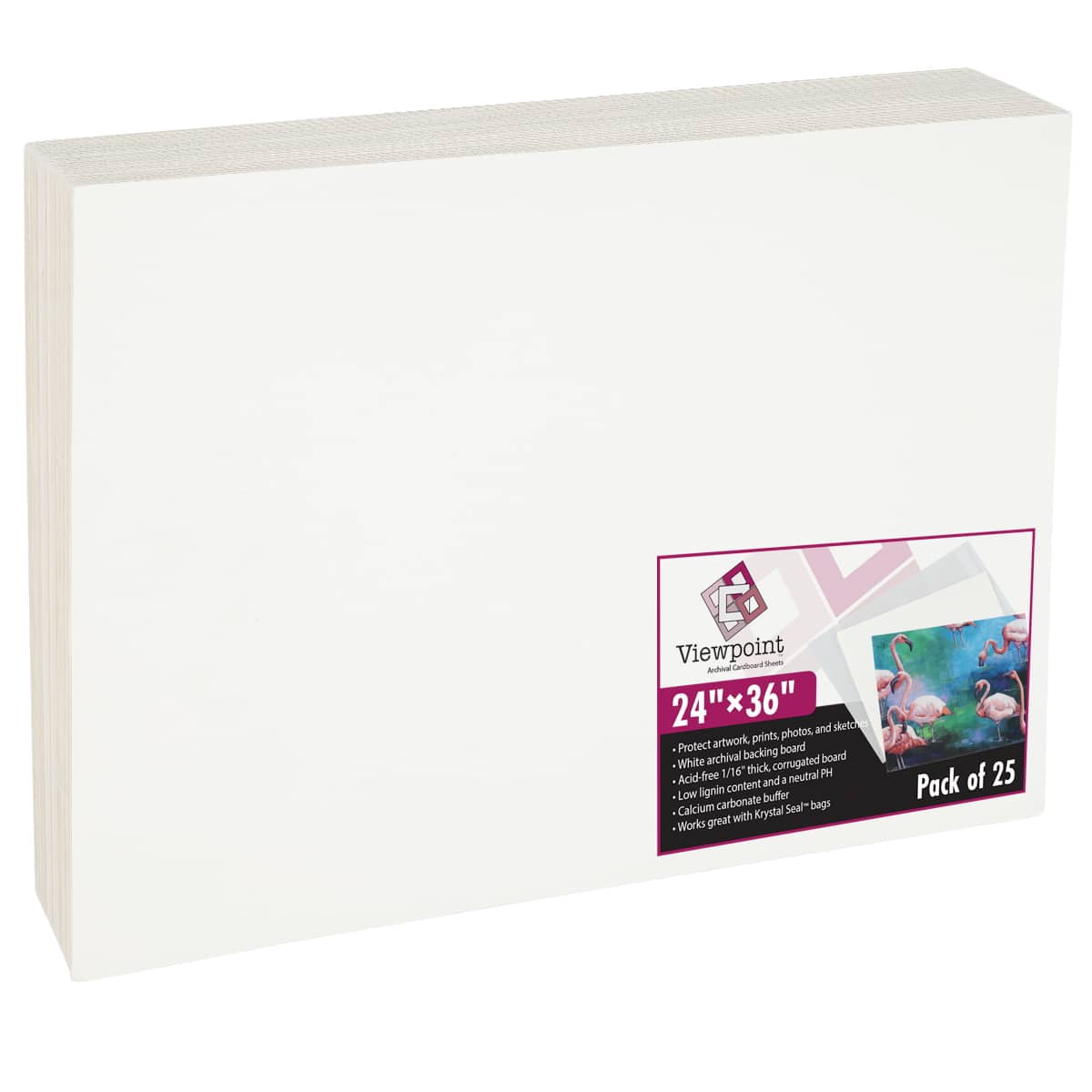 Viewpoint Foam Backing 24x36" 1/8 in Thick 25-Pack, Acid-Free Pre-Cut ...