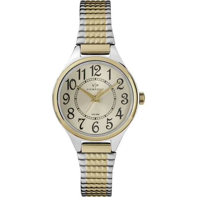 Timex Viewpoint Women's Two-Tone Stainless Steel Expansion Band Casual ...