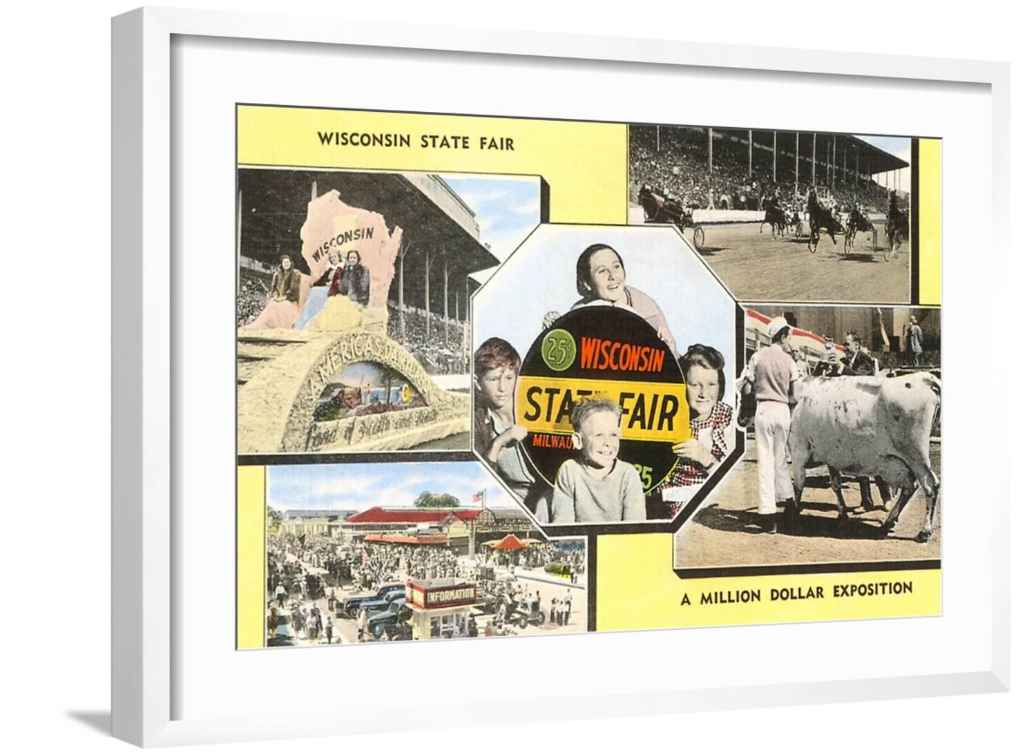 Views of Wisconsin State Fair Framed Art Print by Unknown, 24" x 16 ...