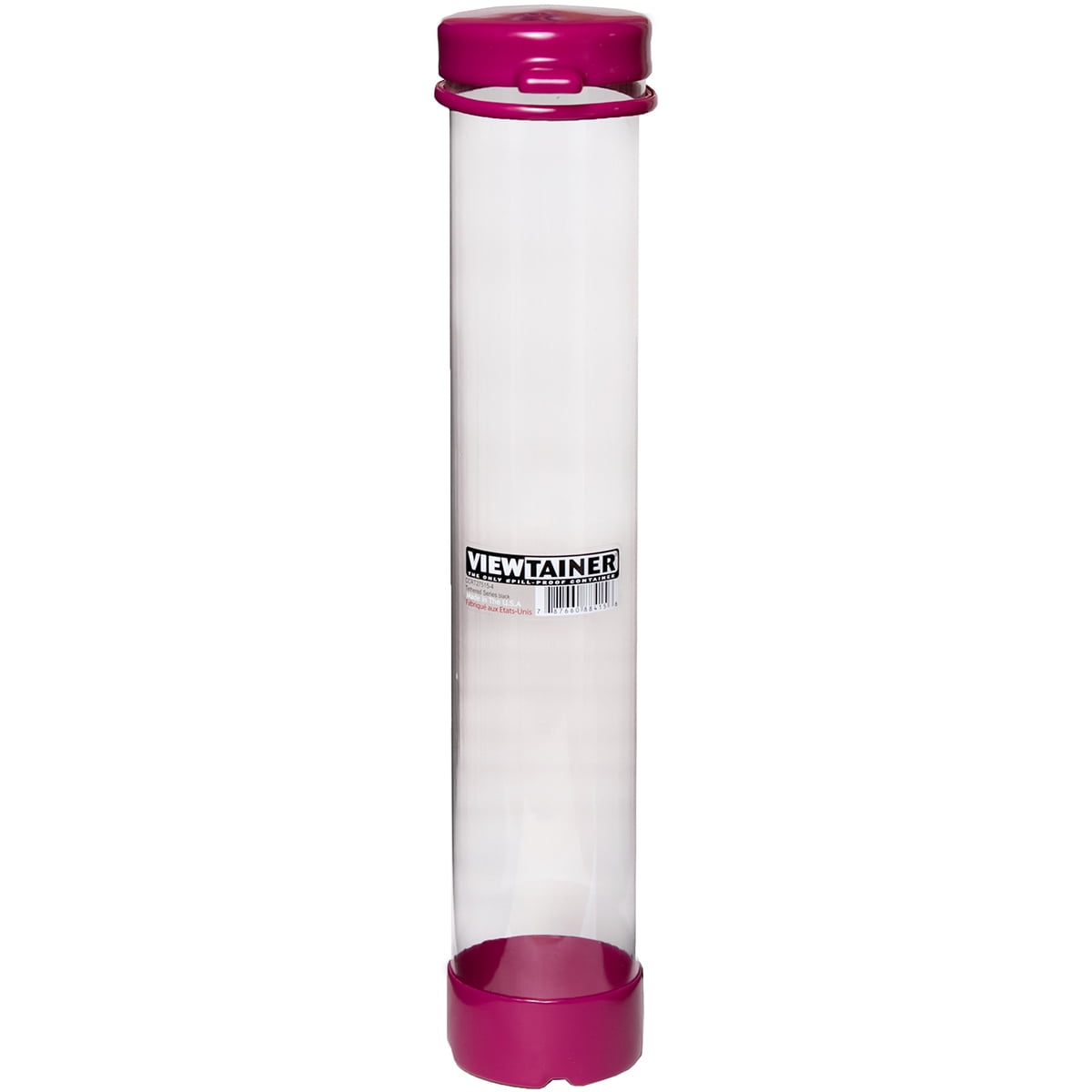Viewtainer Tethered Cap Storage Container 2.75"X15"-Raspberry - Walmart.com