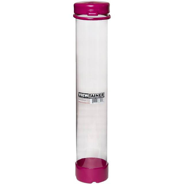 Viewtainer Tethered Cap Storage Container 2.75"X15"-Raspberry - Walmart.com