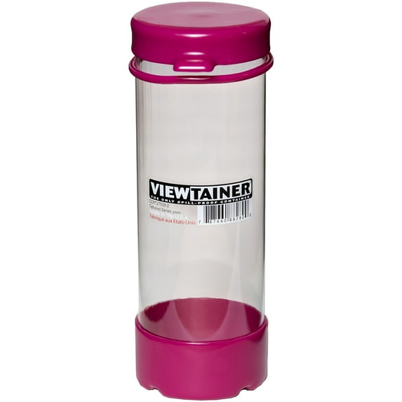 Viewtainer Tethered Cap Storage Container 2.75"X8"-Raspberry - Walmart.com