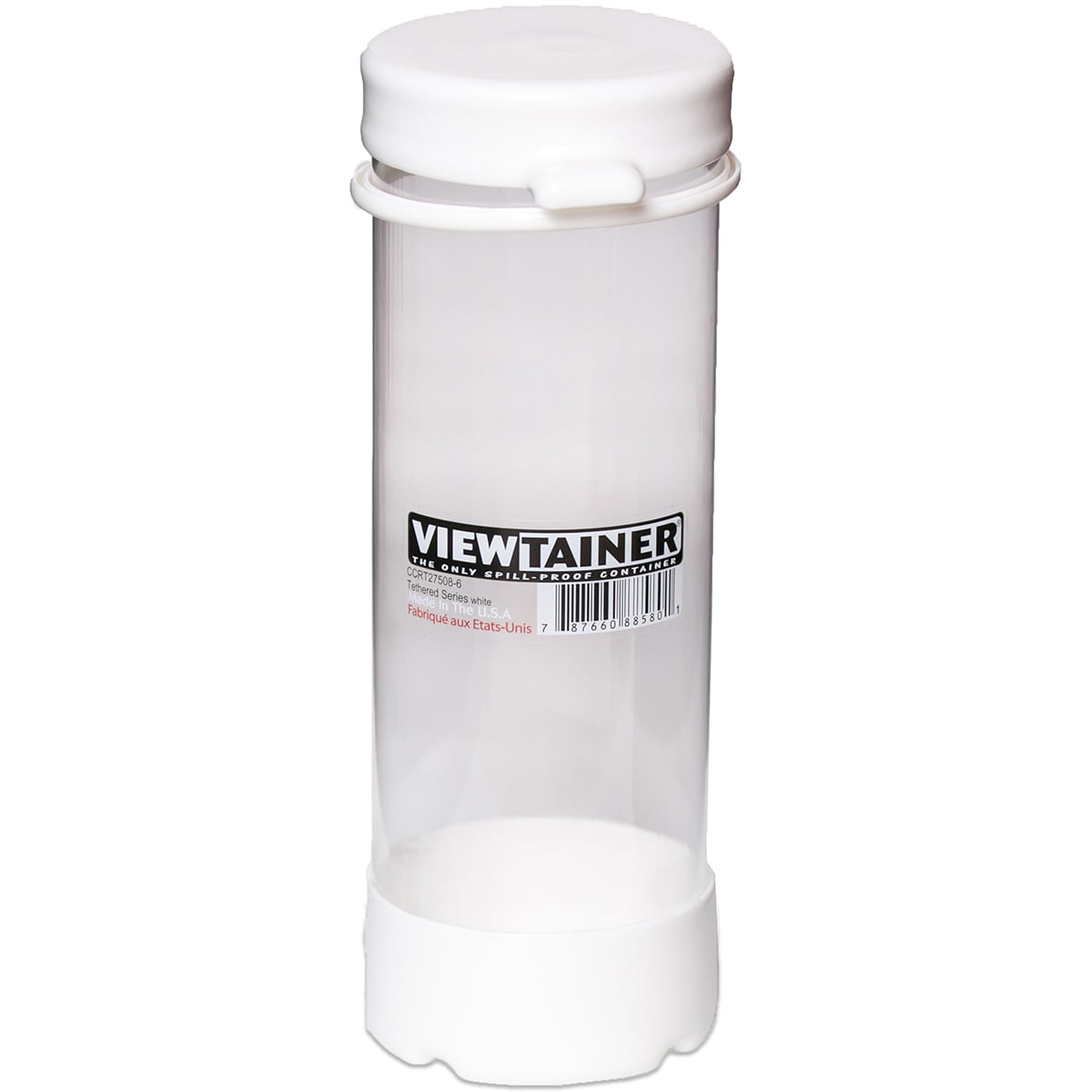 Viewtainer Tethered Cap Storage Container 2.75"X8"-White - Walmart.com