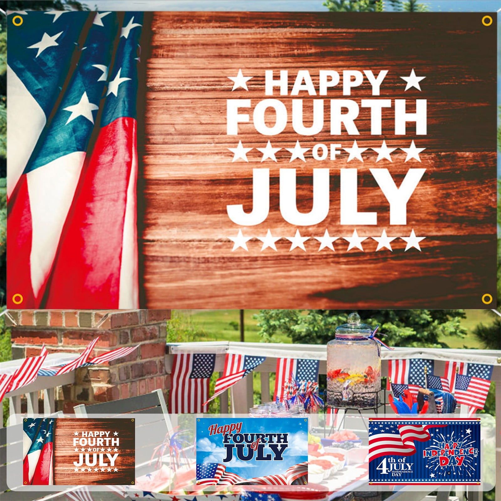 Viflosae 4th of July Decorations Outdoor Independence Day Banners ...