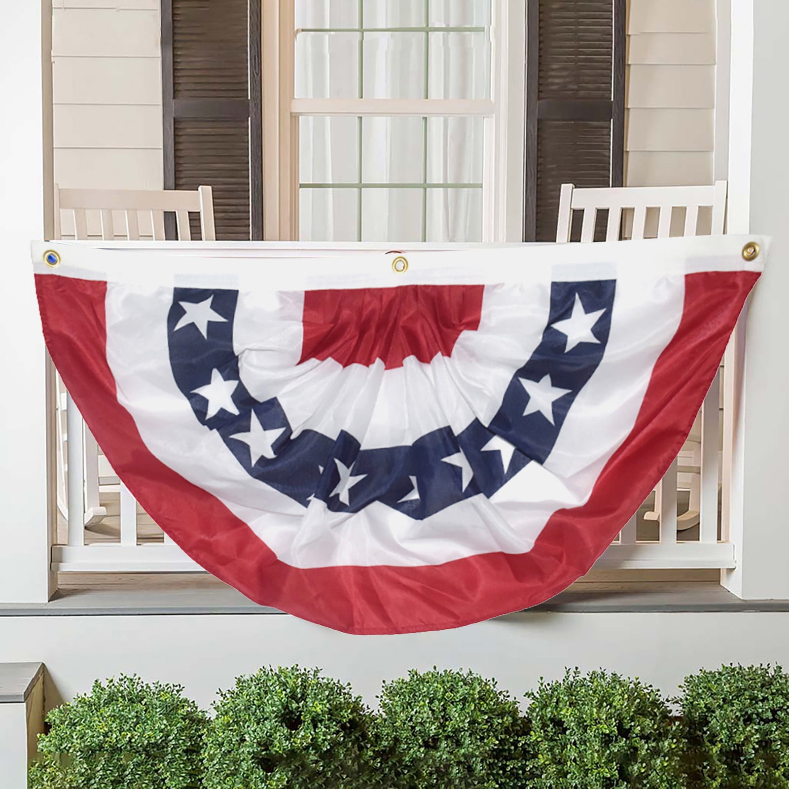 Viflosae 4th of July Flags 4th of July Outdoor Decorations Fan-shaped ...