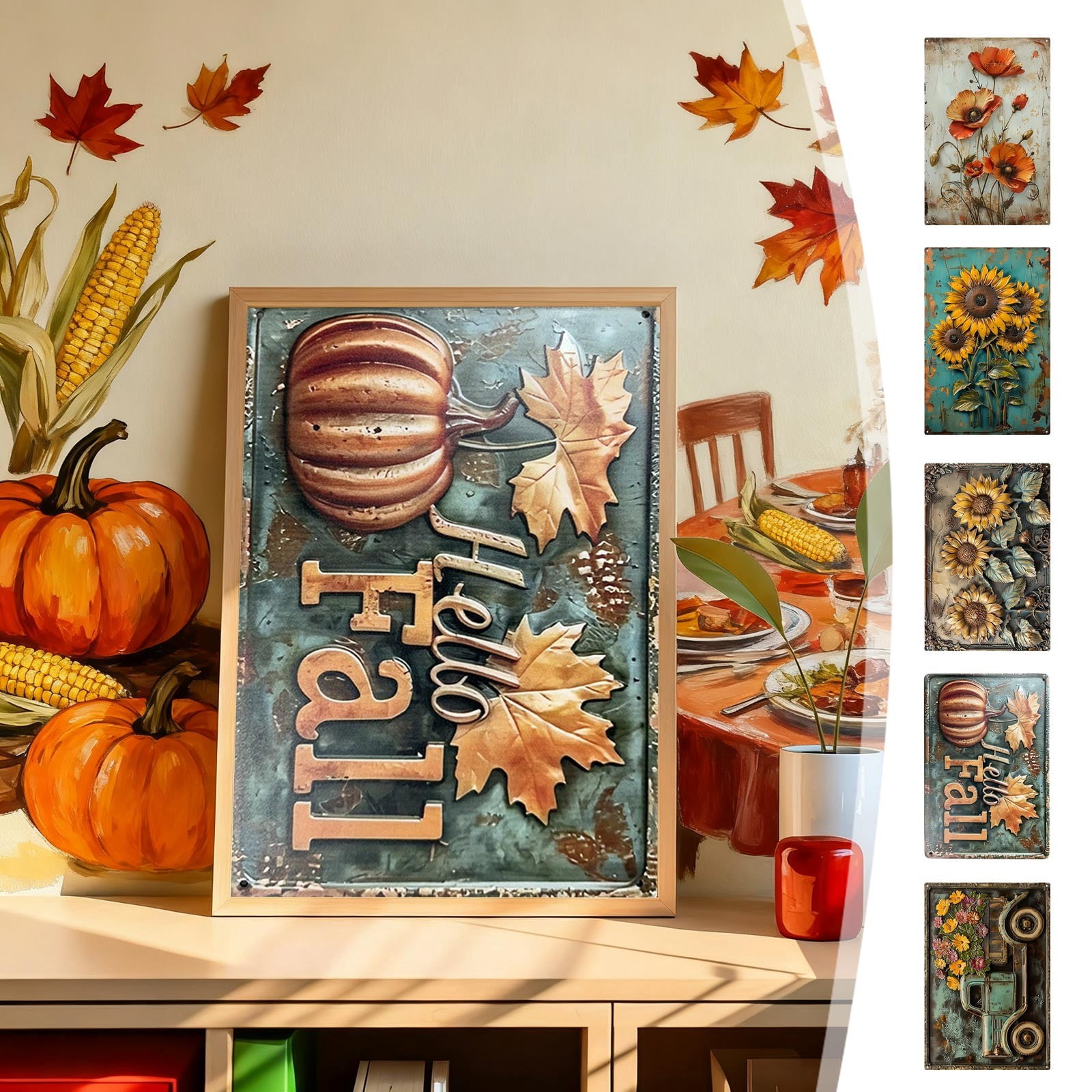 Viflosae Abstract Wall Art Canvas Wall Art for Bedroom Fall Decor Cute ...