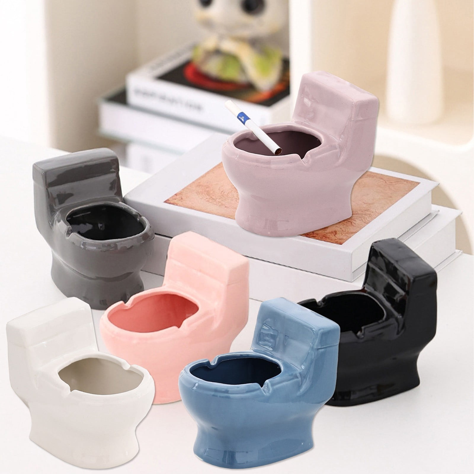 Viflosae Ash Tray Outdoors Ashtray Ceramic Ashtray Toilet Modeling ...