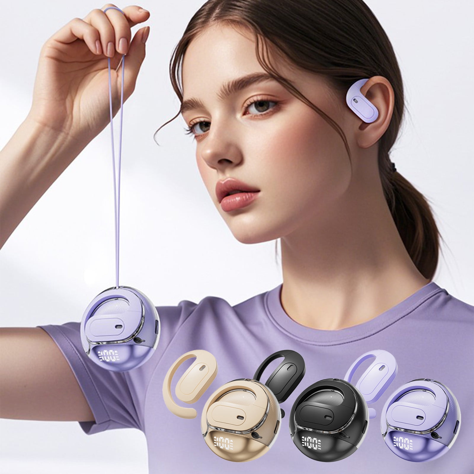 Viflosae Bluetooth Headphones Gaming Headset Hanging Ear True Wireless ...