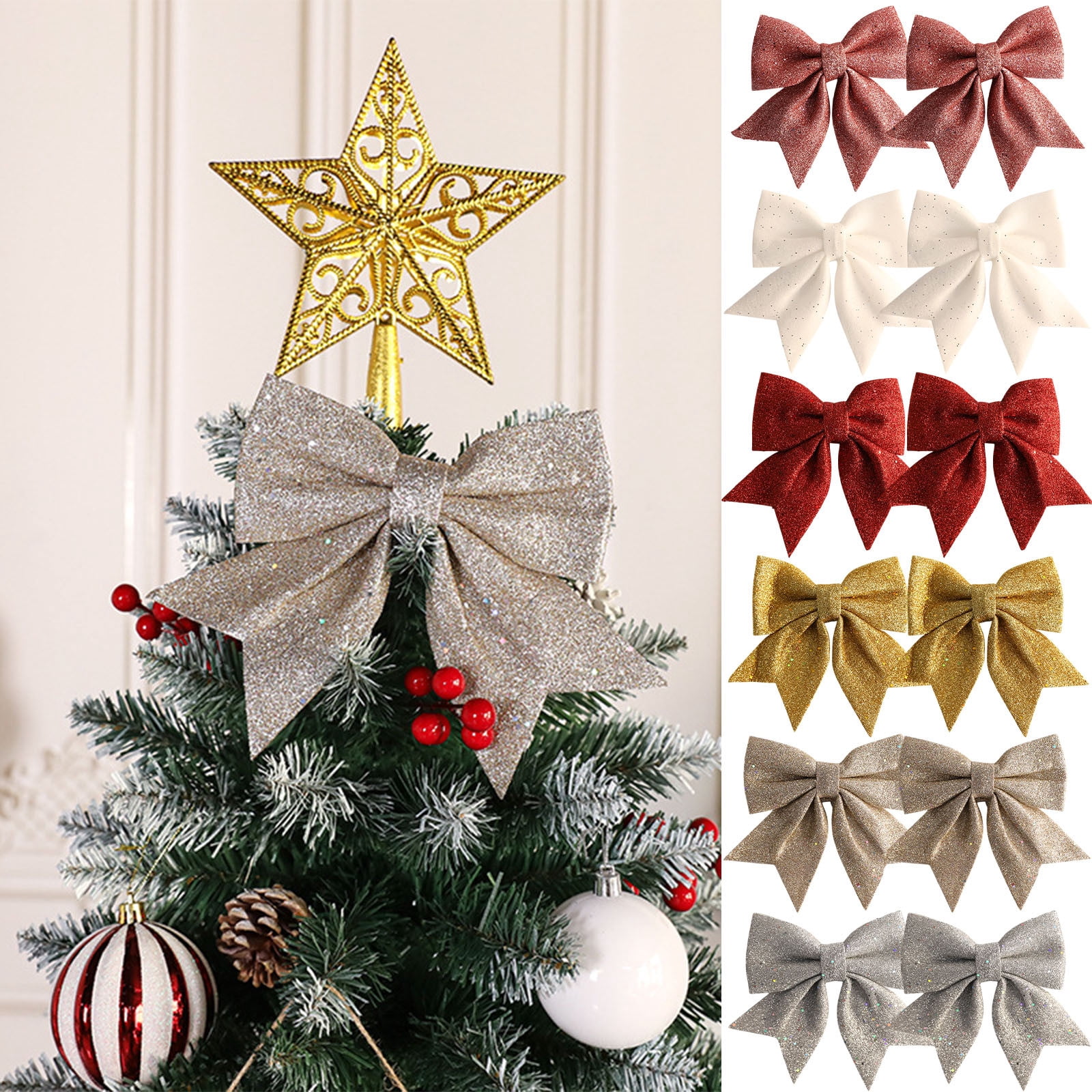 Viflosae Bow Decor Christmas Day Gifts for Girls and Women Bow with ...
