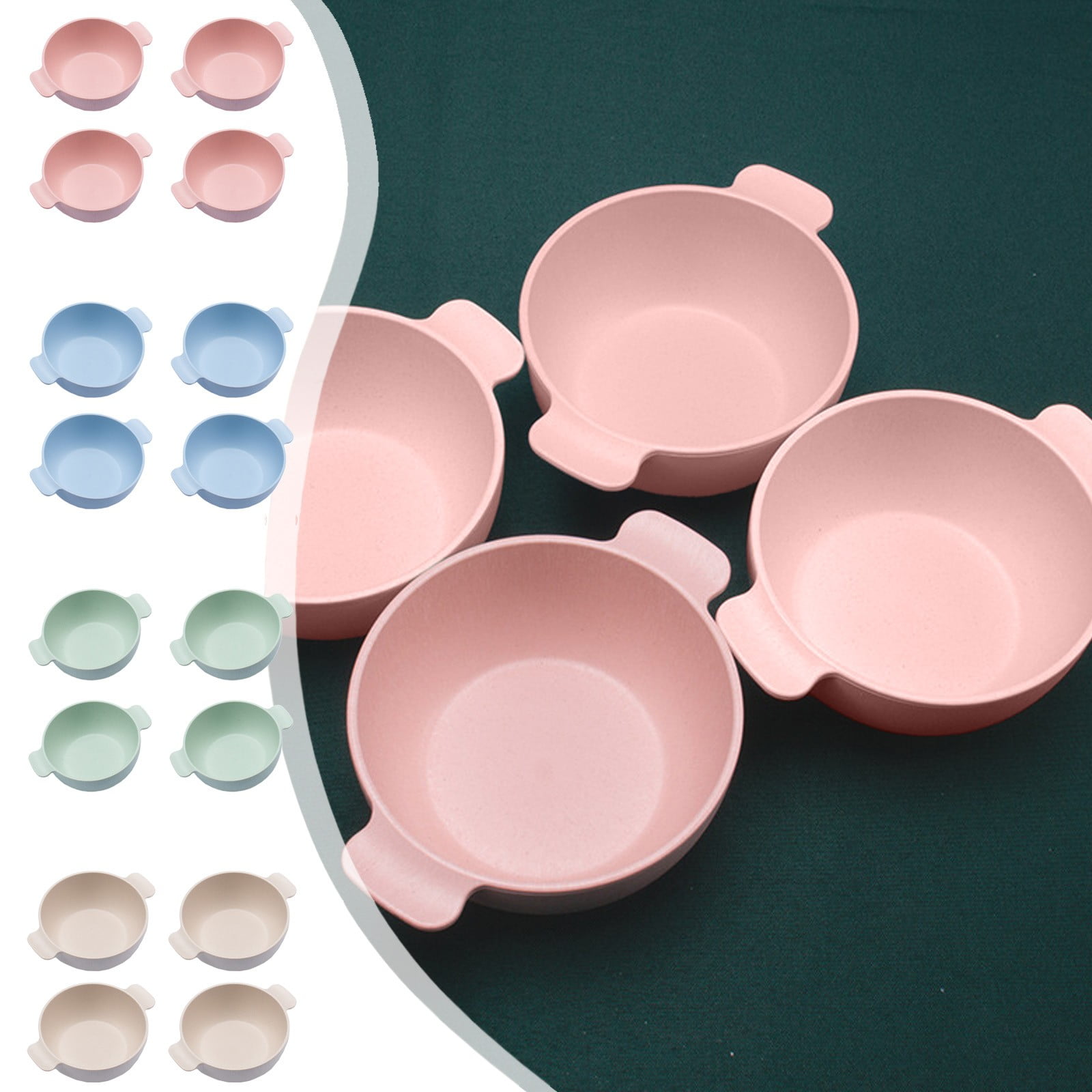 Viflosae Bowl Kitchen Bowls 4 Sets Of Wheats Orange Stems Double Ear ...