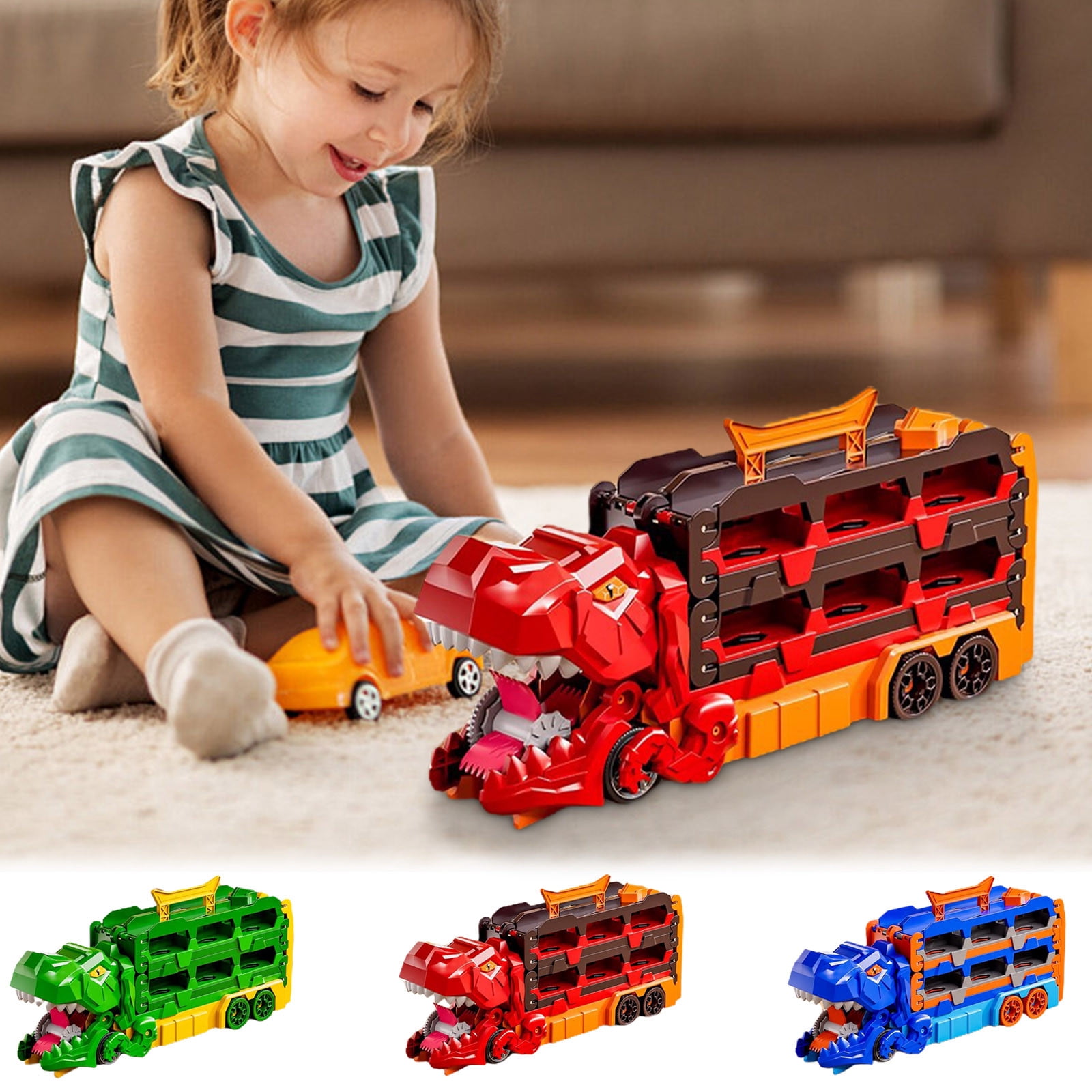 Viflosae Cars for Kids Ages 3-5 Toddler Toy Car Track Set - Dinosaur ...
