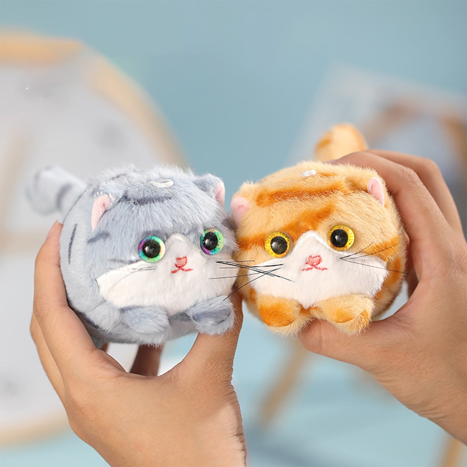 Viflosae Cats Toys Interactive Pet Soft Toy With Pull String Action ...