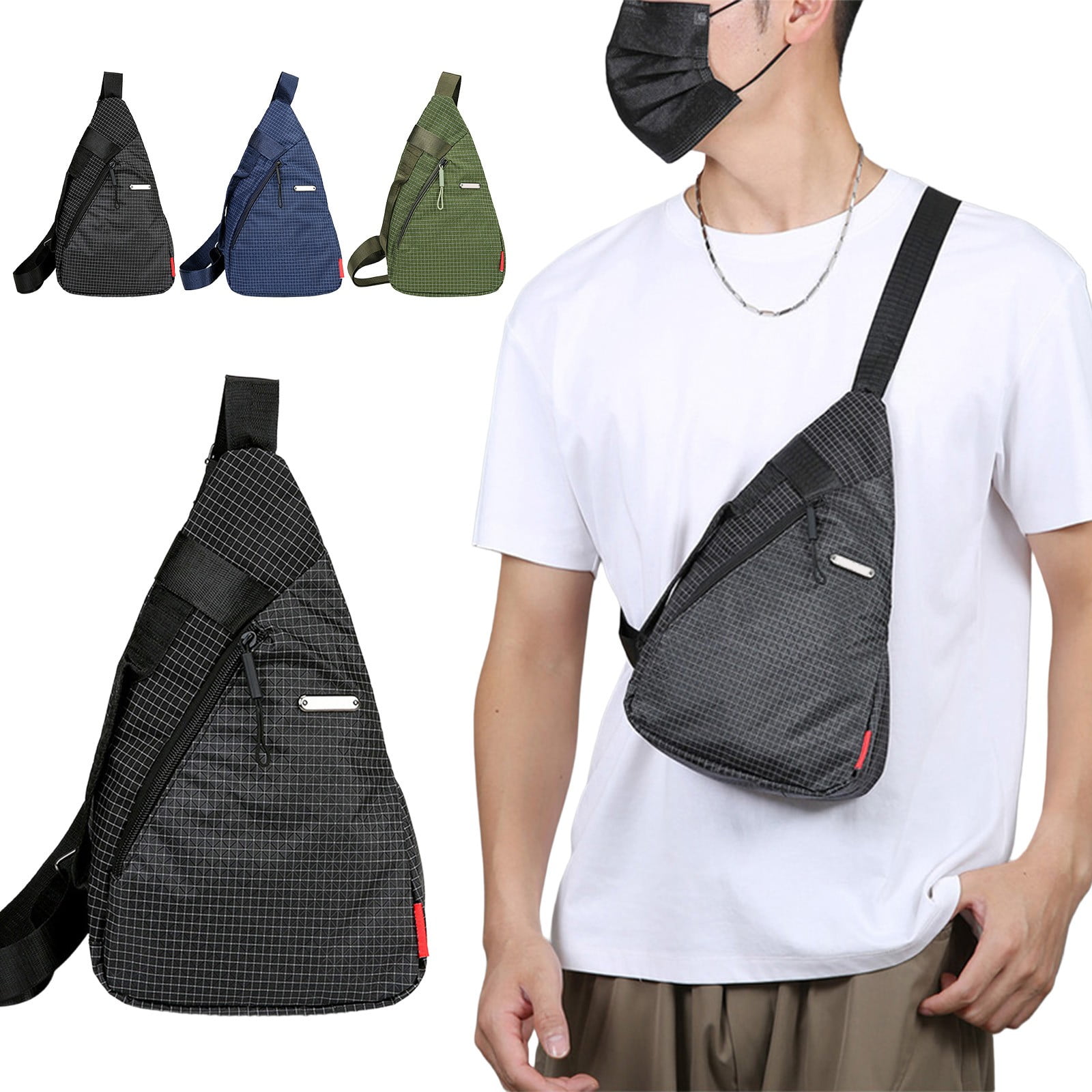 Viflosae Chest Pack for Men Crossbody Sling Bag Chest Bag Fabric ...