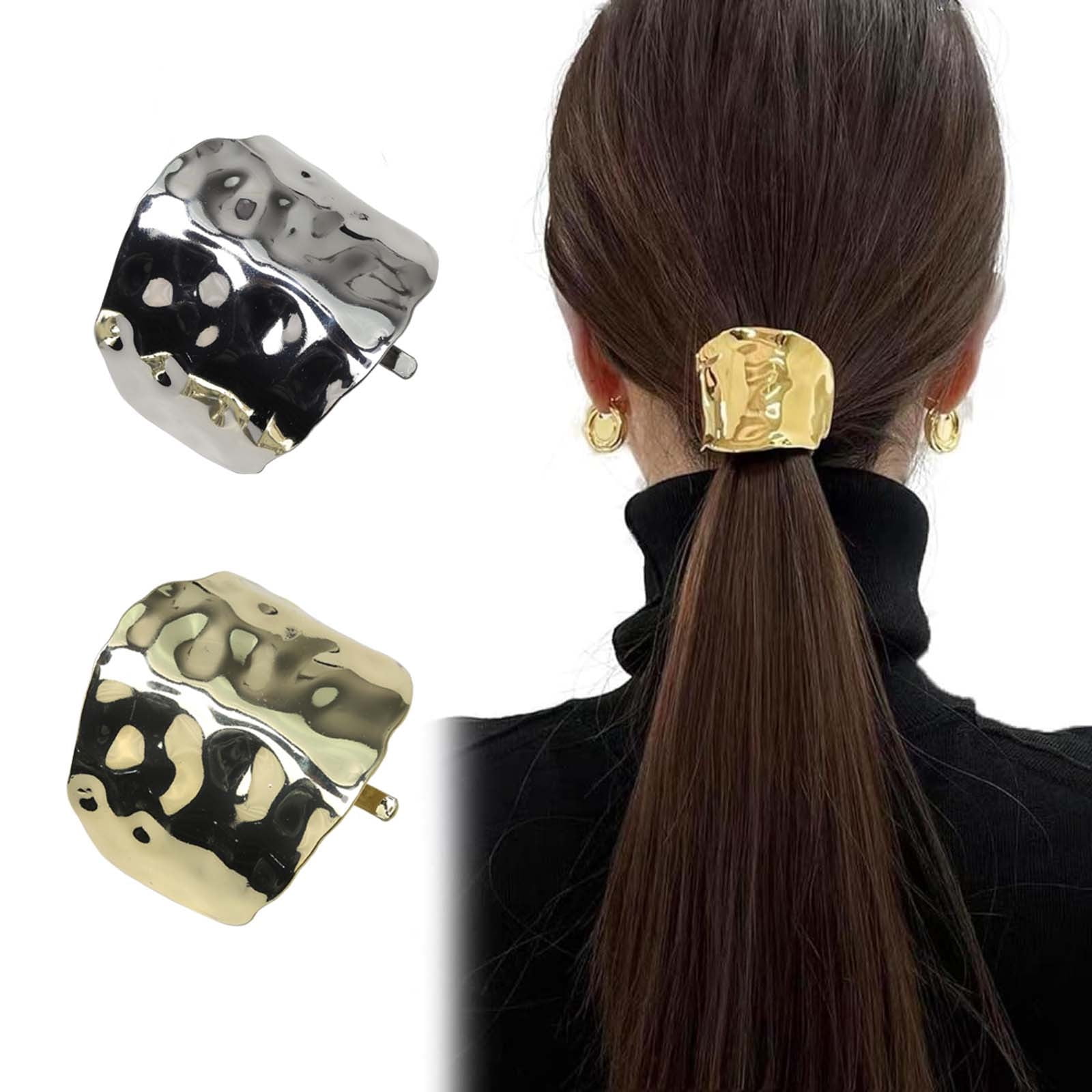 Viflosae Claw Clip Hair Claw Hair Cuffs for Ponytails Metal Ponytail ...
