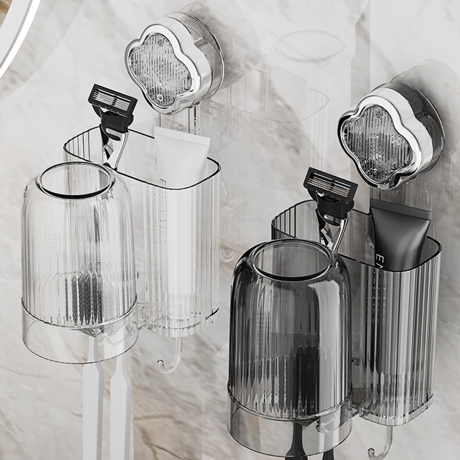 Viflosae Corner Bookcase Wall Shelves for Bedroom Suction Cup ...