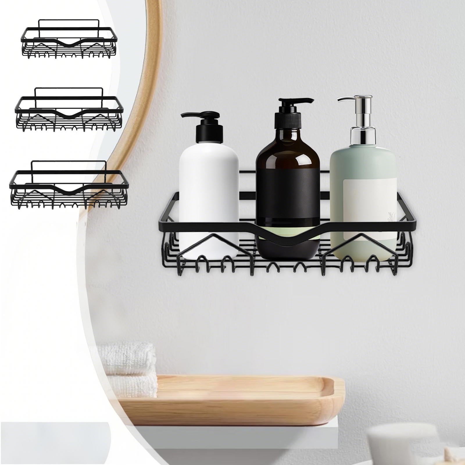 Viflosae Corner Shelf Floating Shelf Bathroom Storage Rack Wall Mounted ...