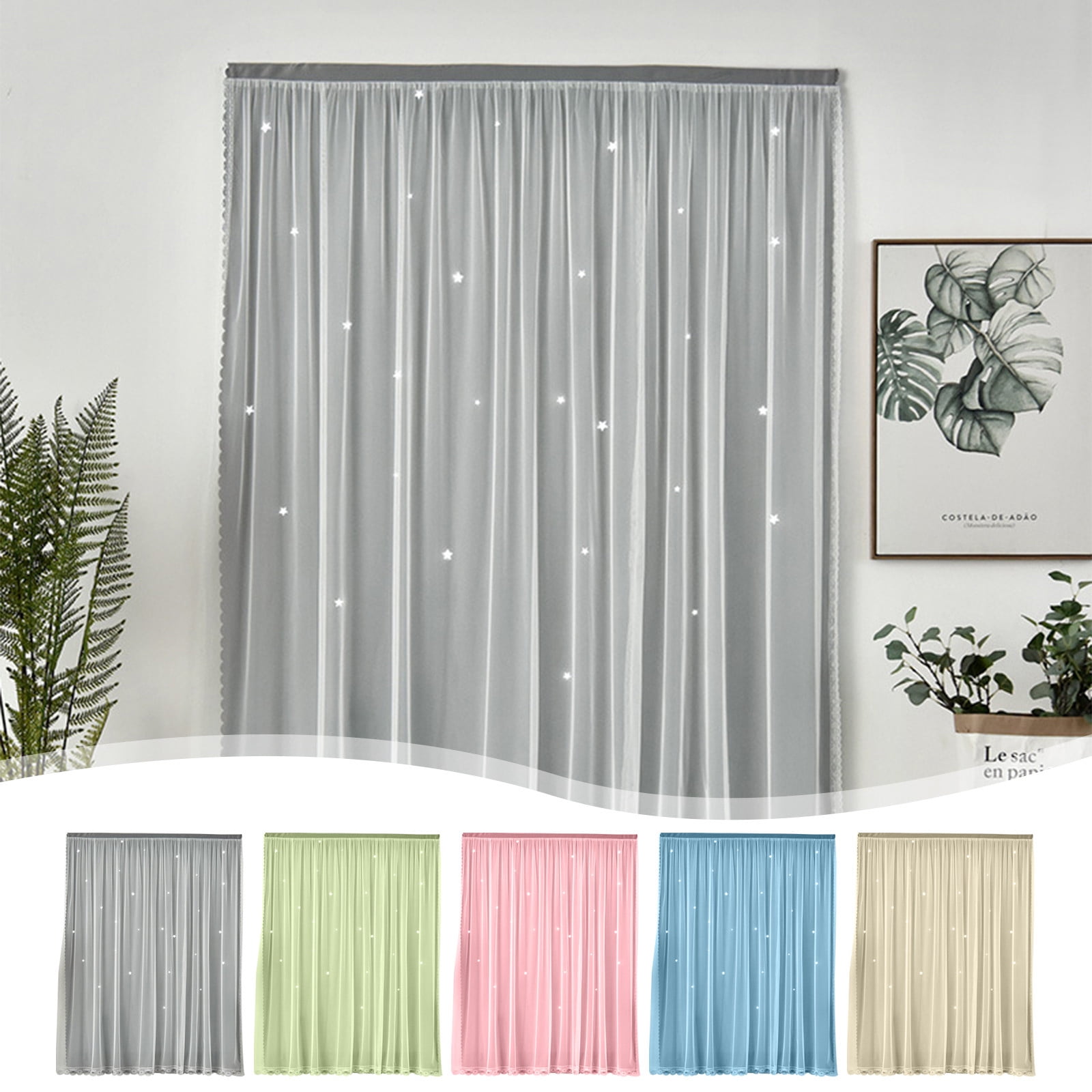 Viflosae Curtains Curtains Curtain Panel Pair 39 Inch X 59 Inch Curtain ...