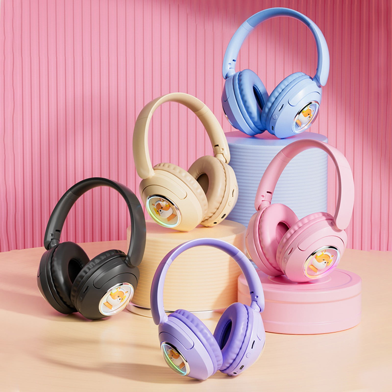 Viflosae Over Ear Headphones Bluetooth 5.3 Wireless Headset with RGB ...