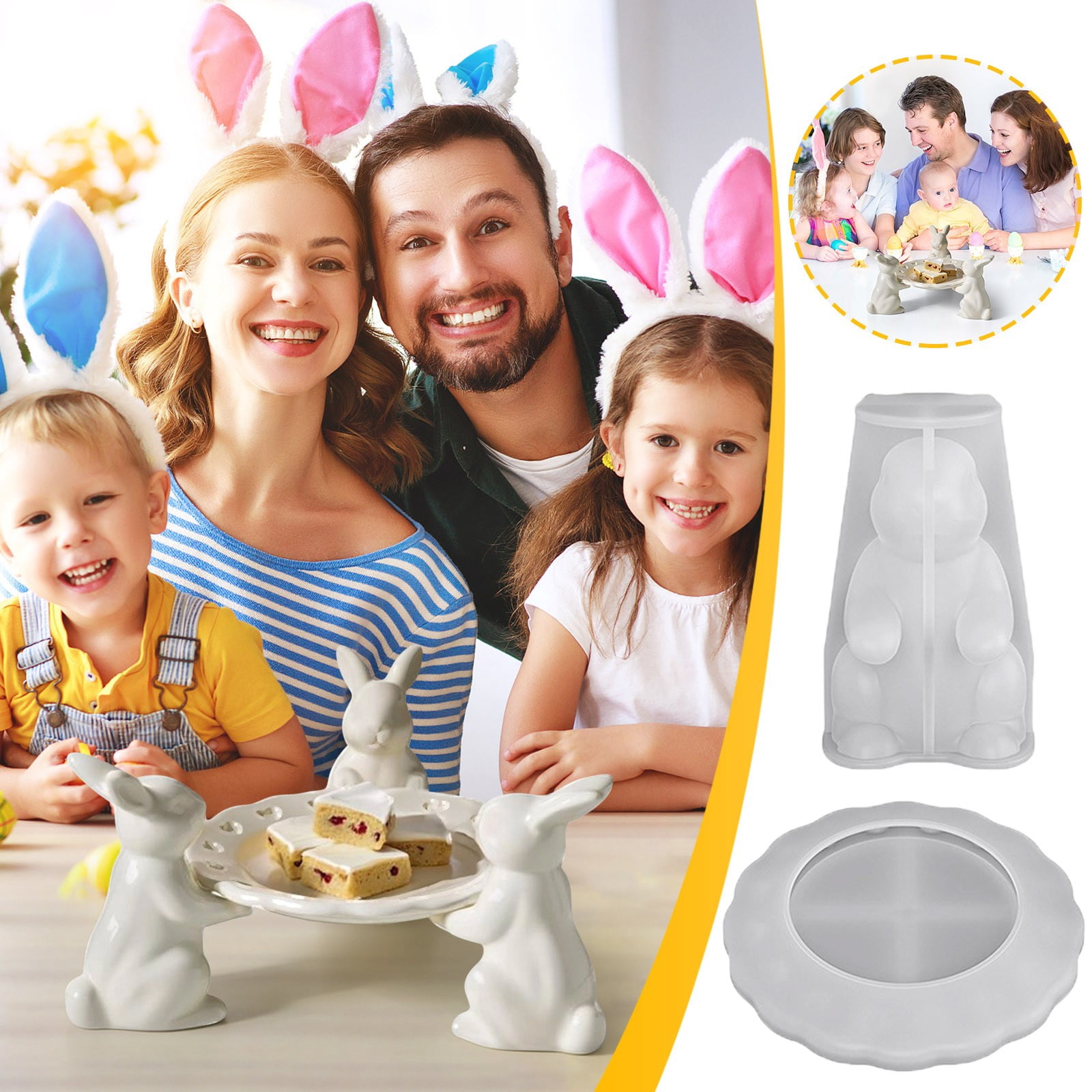 Viflosae Easter Decorations for Office Silicone Mould Easter Silicone ...