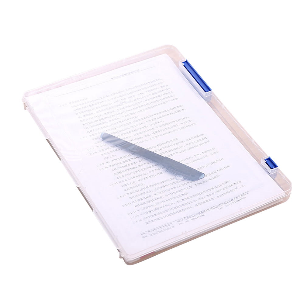 Viflosae File Folders A4 Transparent Storage Box Clear Plastic Document ...