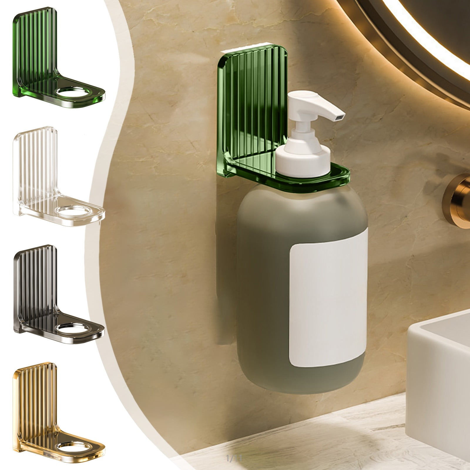 Viflosae Floating Corner Shelves Toilet Storage Transparent Non ...