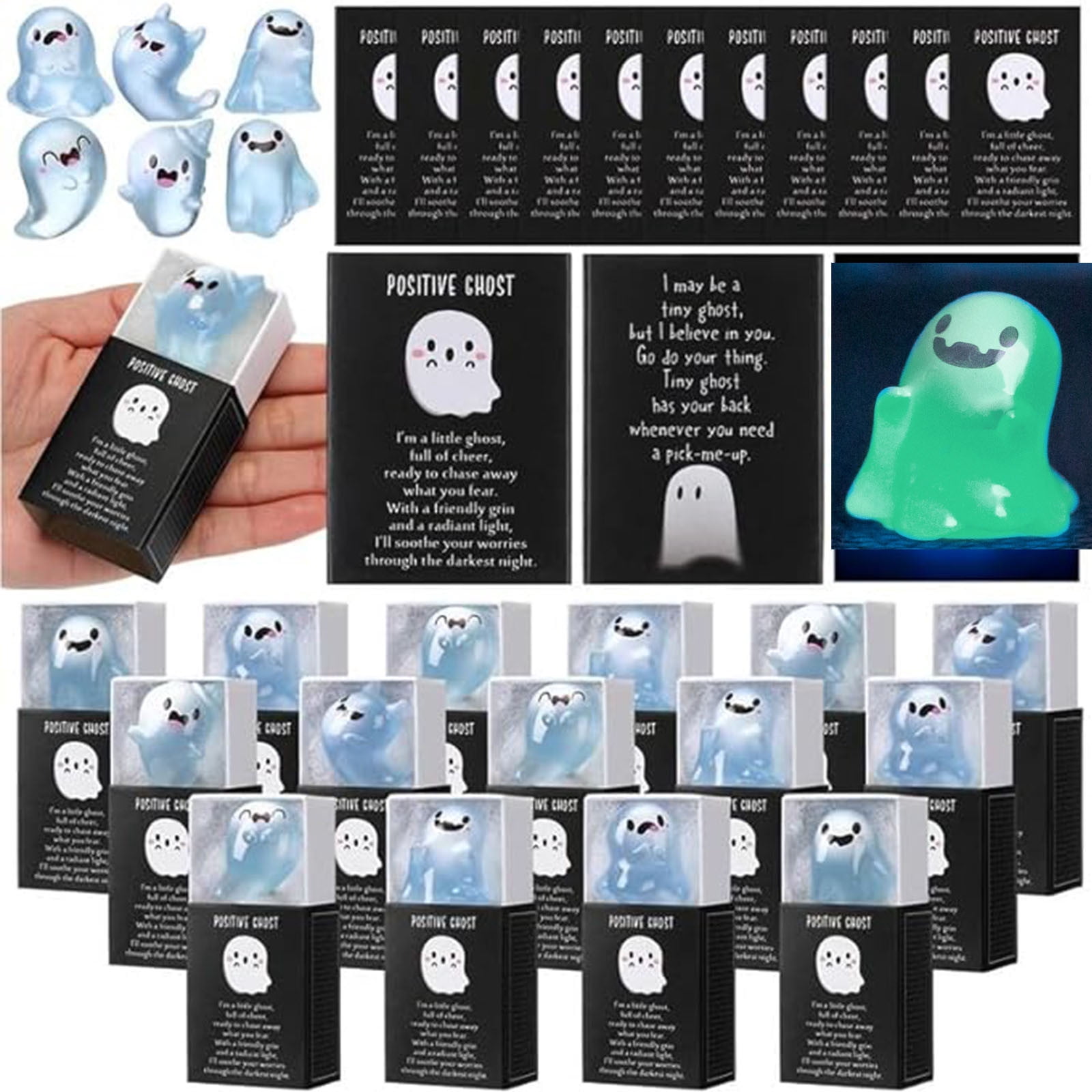 Viflosae Ghosts of Halloween Outdoor Halloween Decorations Mini Ghost ...