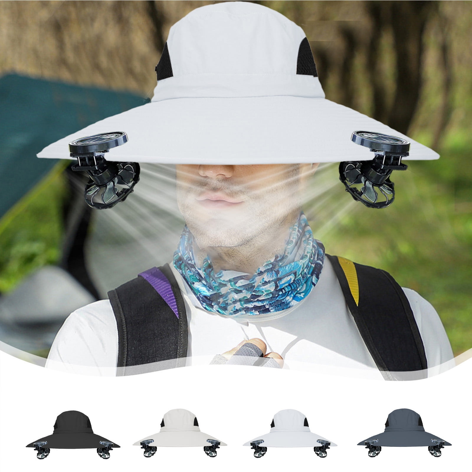 Viflosae Hat with Fans Hats with Fans Solar Fan Hat Hat With Fans Solar ...