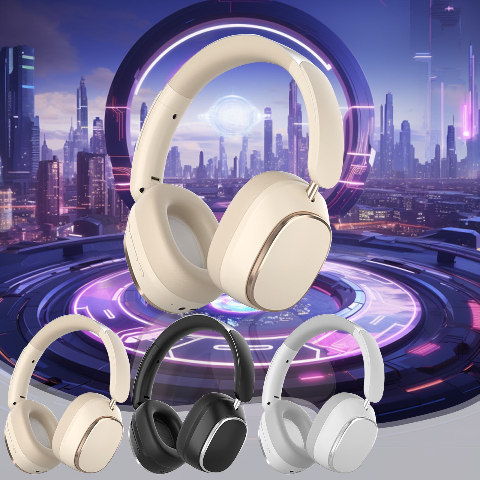 Viflosae Headphones Bluetooth Headphones Wireless Earbuds Full Earmuffs Newly Bluetooth 5.4 Head ...