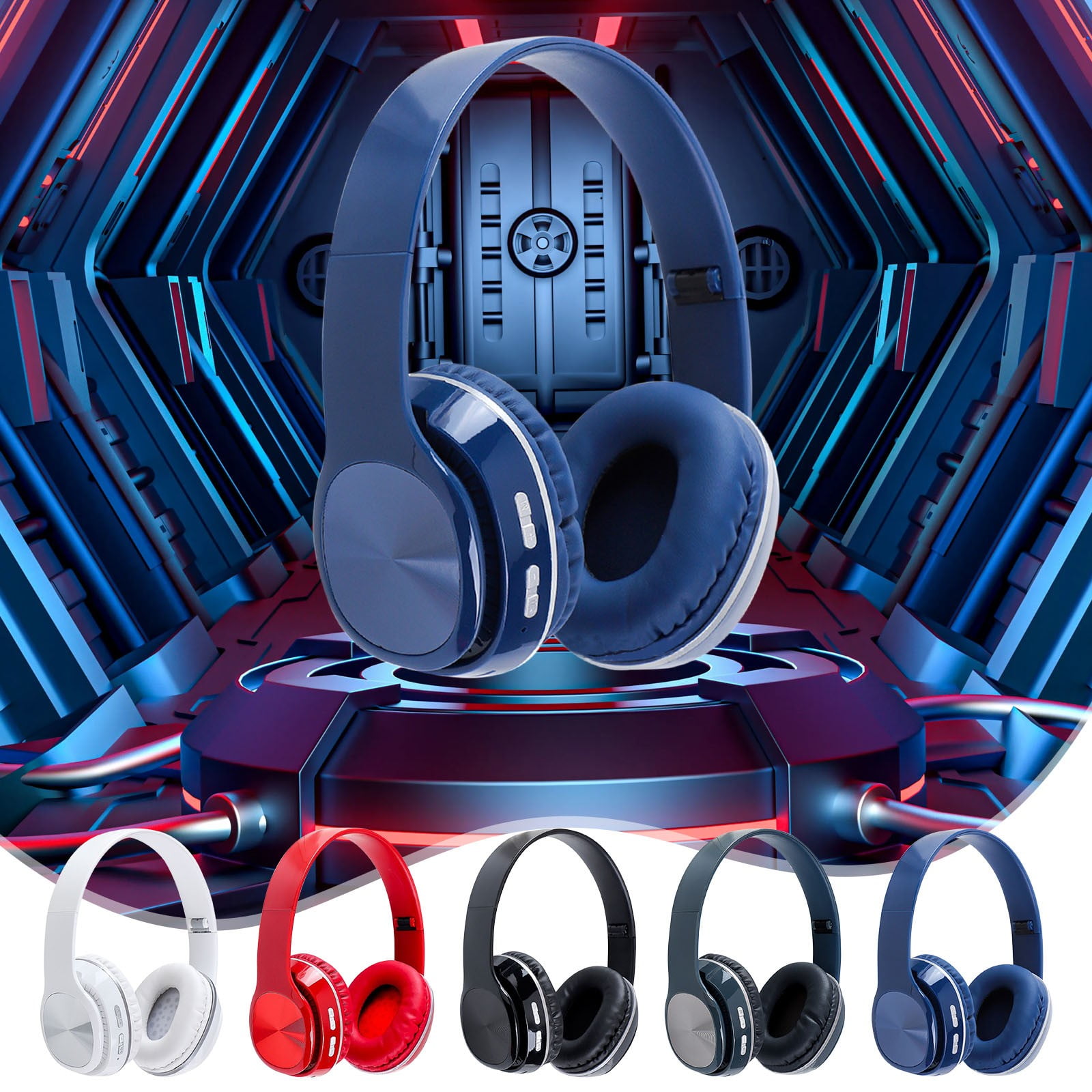 Viflosae Headphones Wireless Headphones Head Mounted Bluetooth Wireless ...