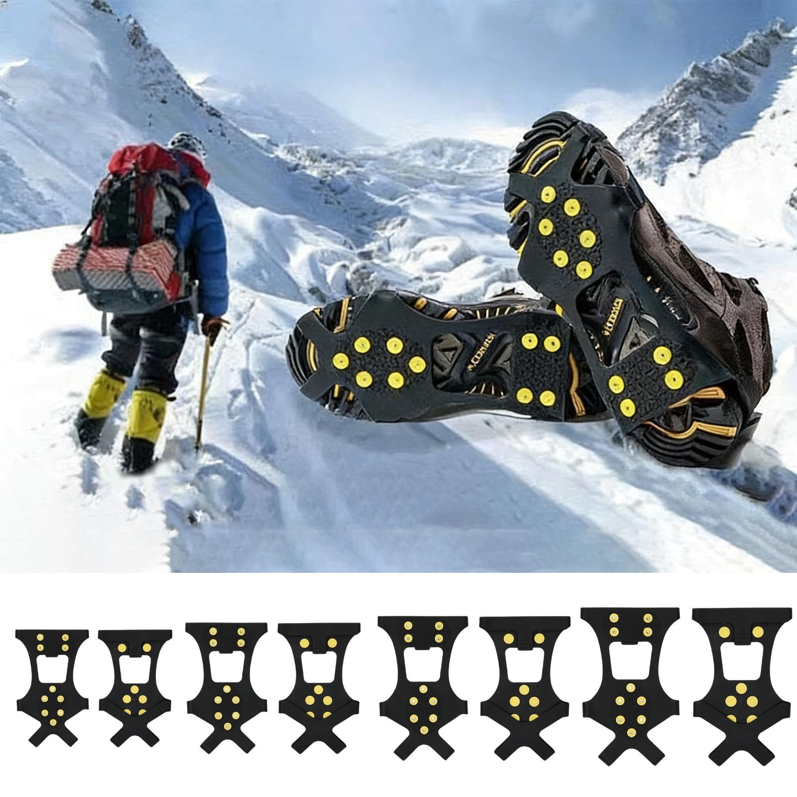 Viflosae Ice Cleats for Shoes Shoe Spikes for Snow and Ice Winter ...