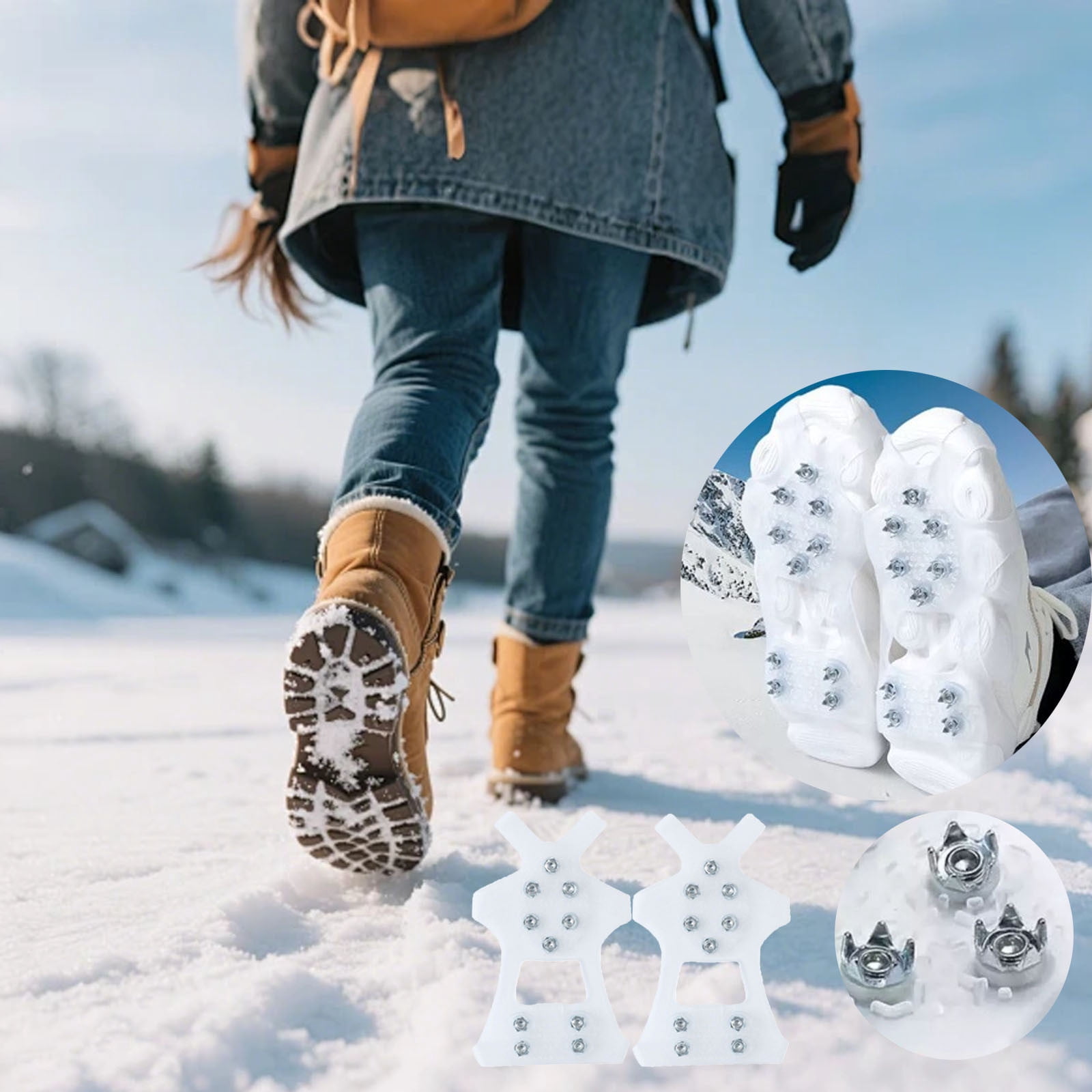 Viflosae Ice Shoes Grippers Shoe Ice & Snow Grips Ice Claw Antis Shoe ...