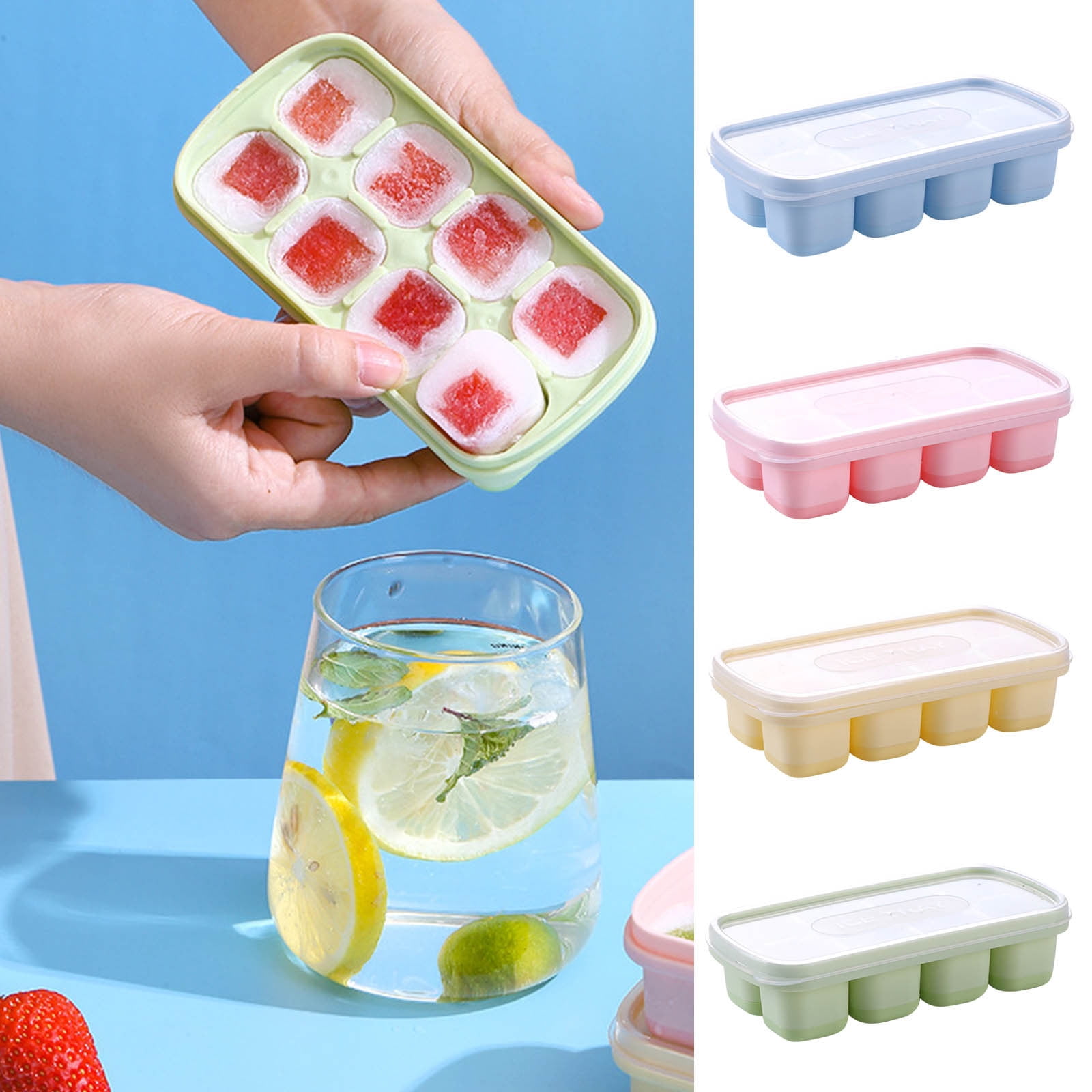 Viflosae Ice Tray Ice Trays Lce Trays Ice Tray with Spill-Resistant ...