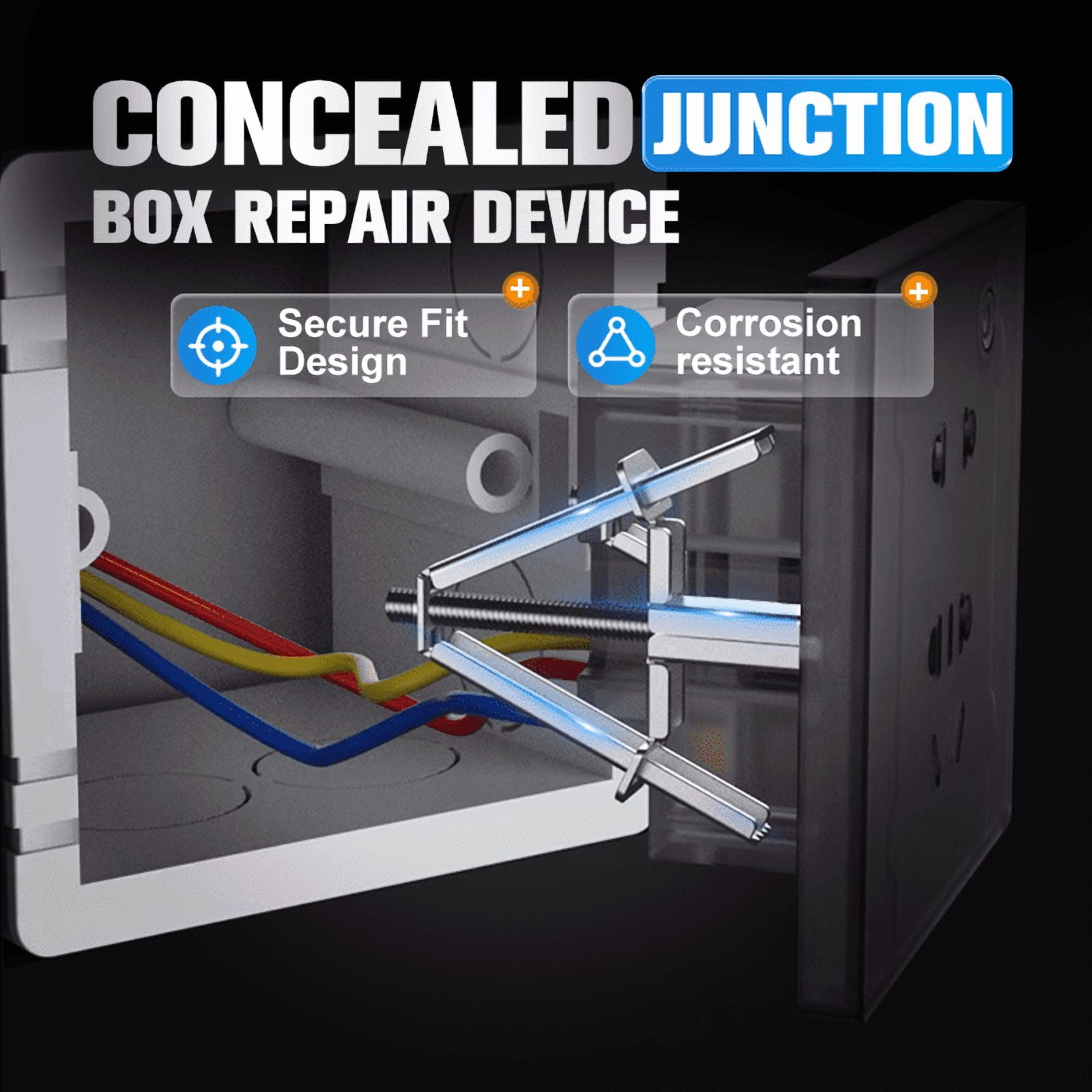 Viflosae In-Wall Junction Box Repair Kit - No Cutting Required, Fix ...