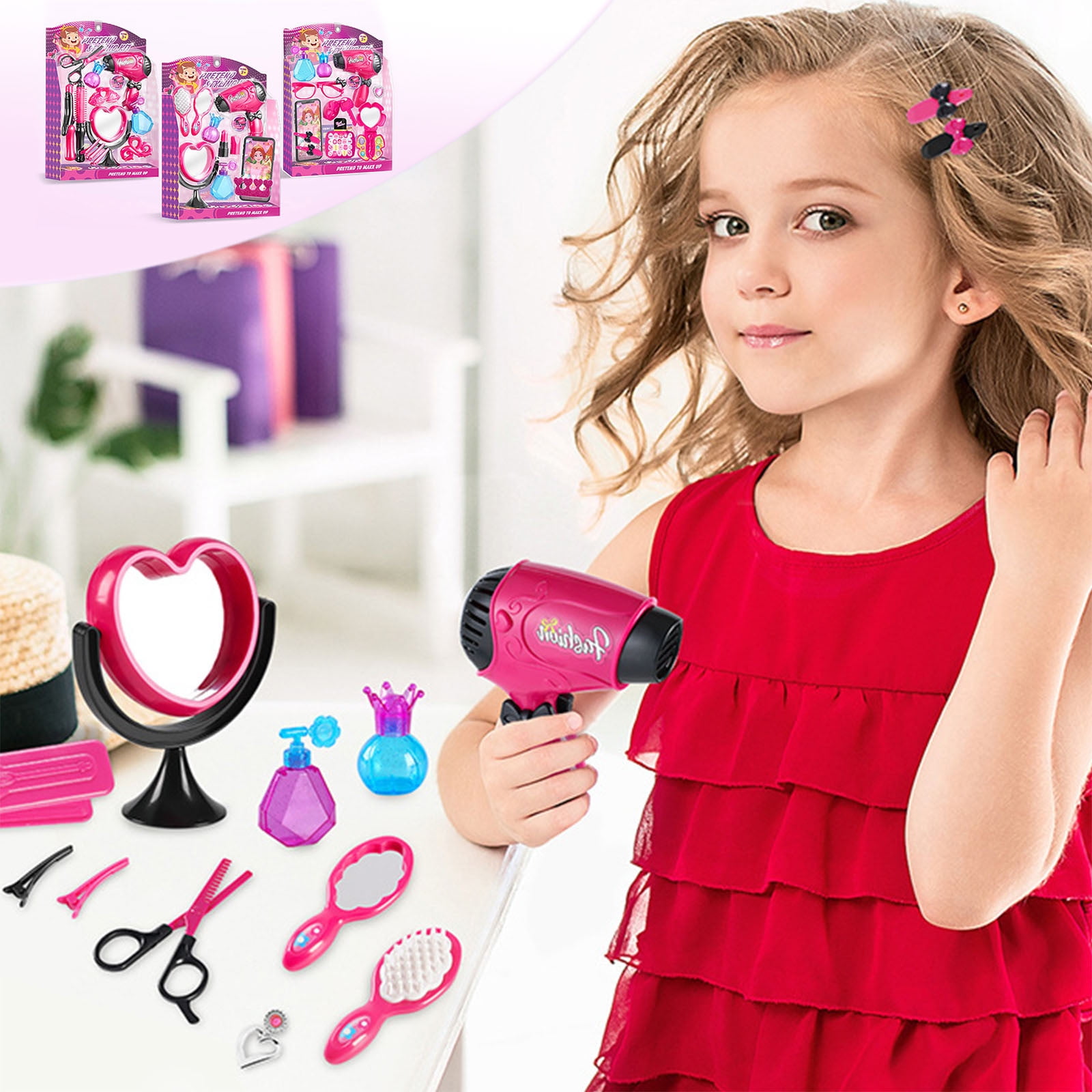 Viflosae Kids Pretend Play Hair Salon Toys for Girls, House ...